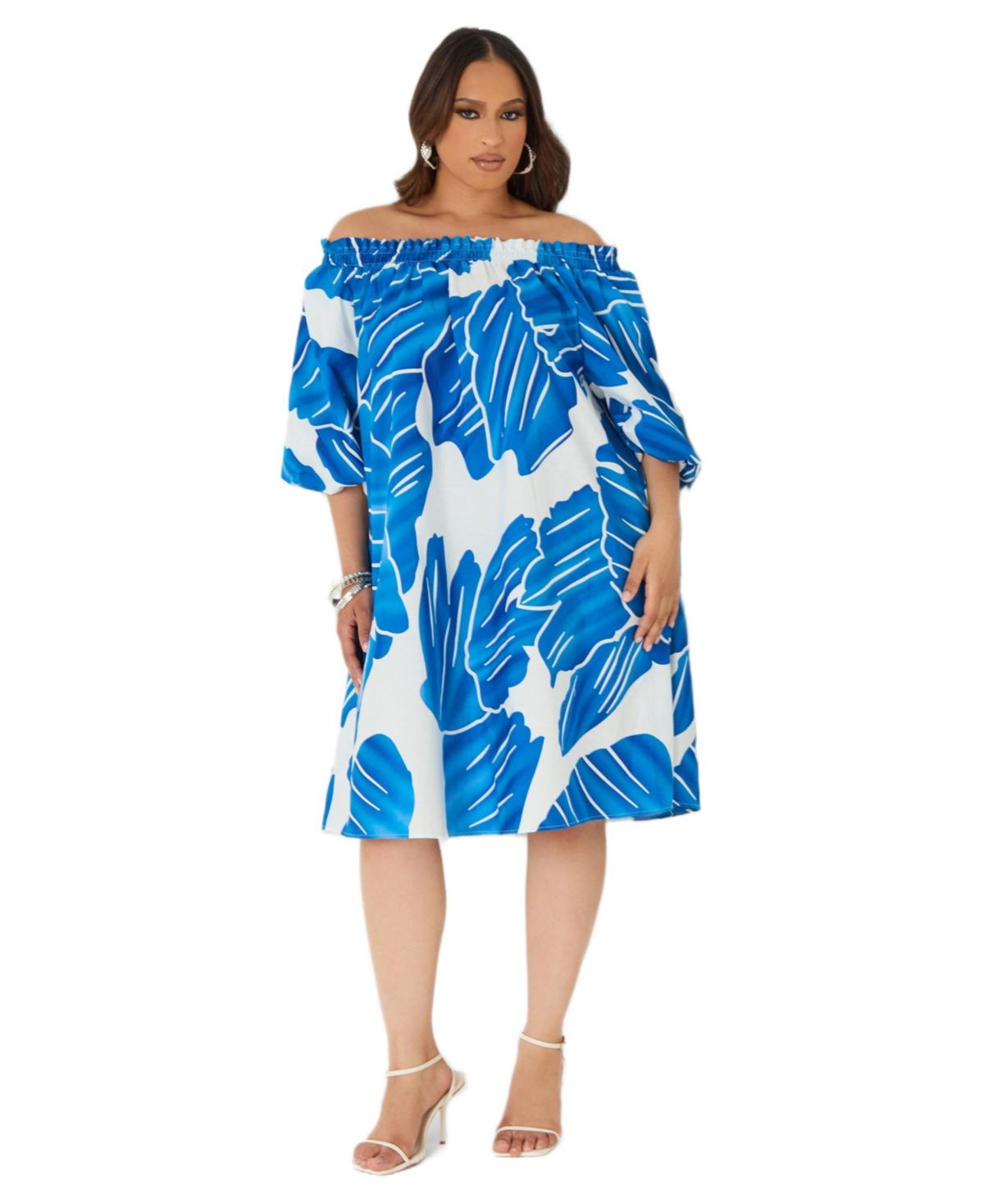 Click here for Ashley Stewart Womens Plus Size Off The Shoulder L... prices