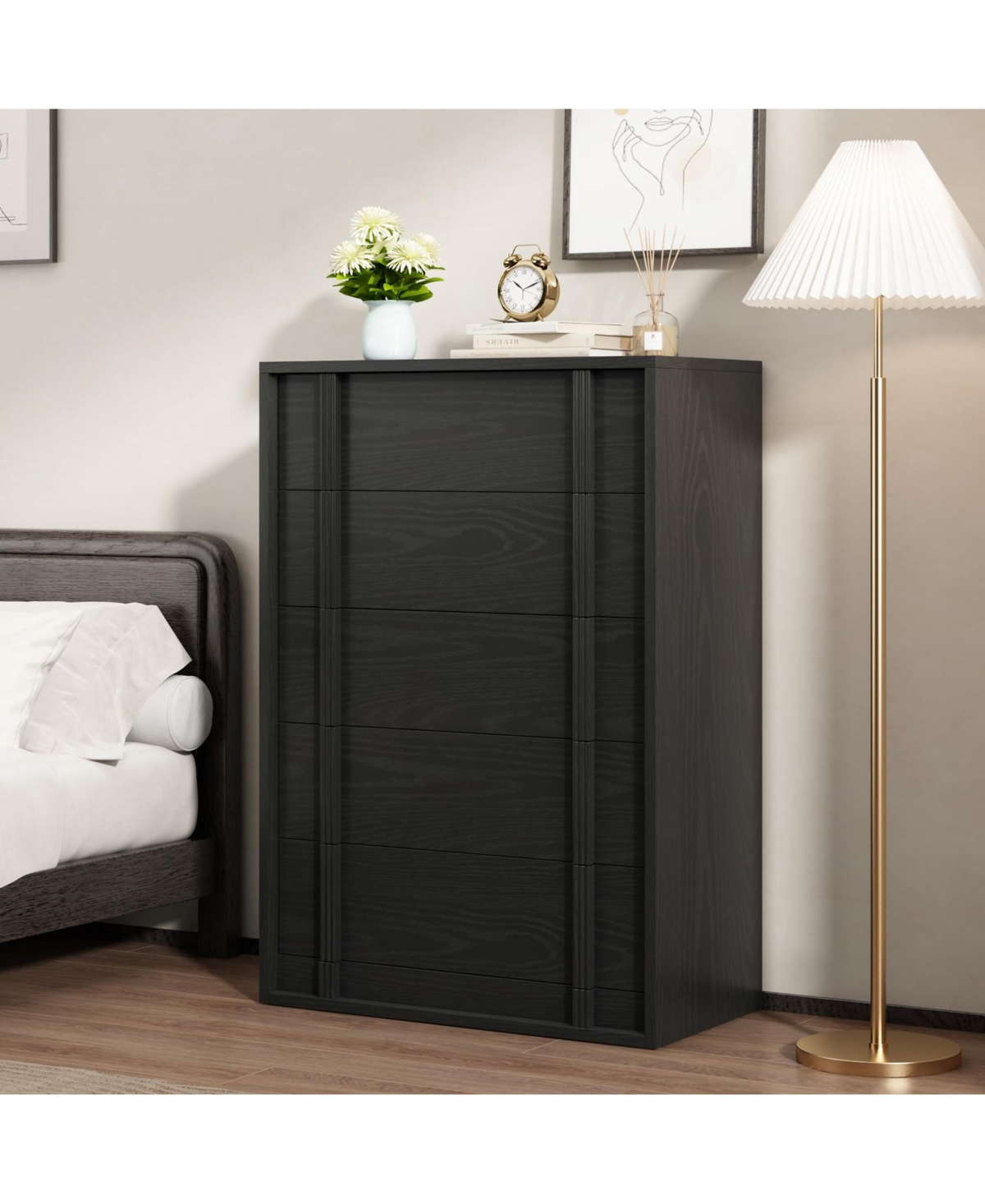 Click here for homfan 5-Drawer Nightstand for Bedroom  Modern Bed... prices