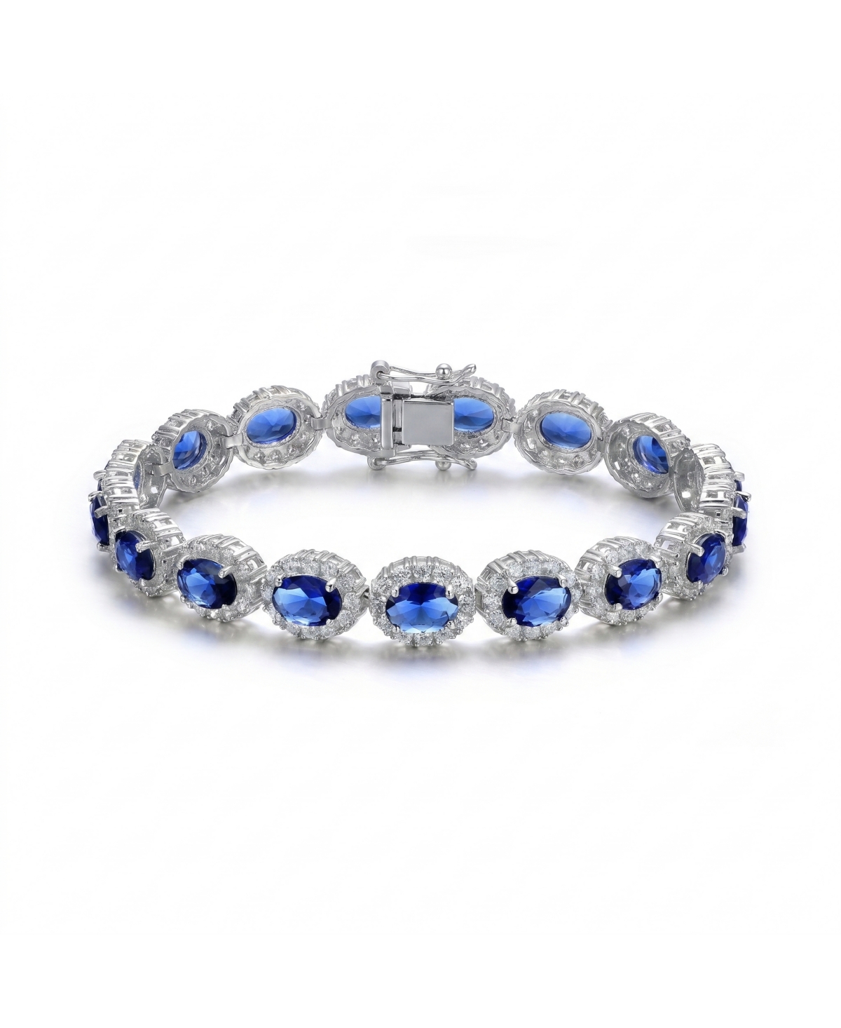 Click here for Genevive Sterling Silver Oval Colored Cubic Zircon... prices