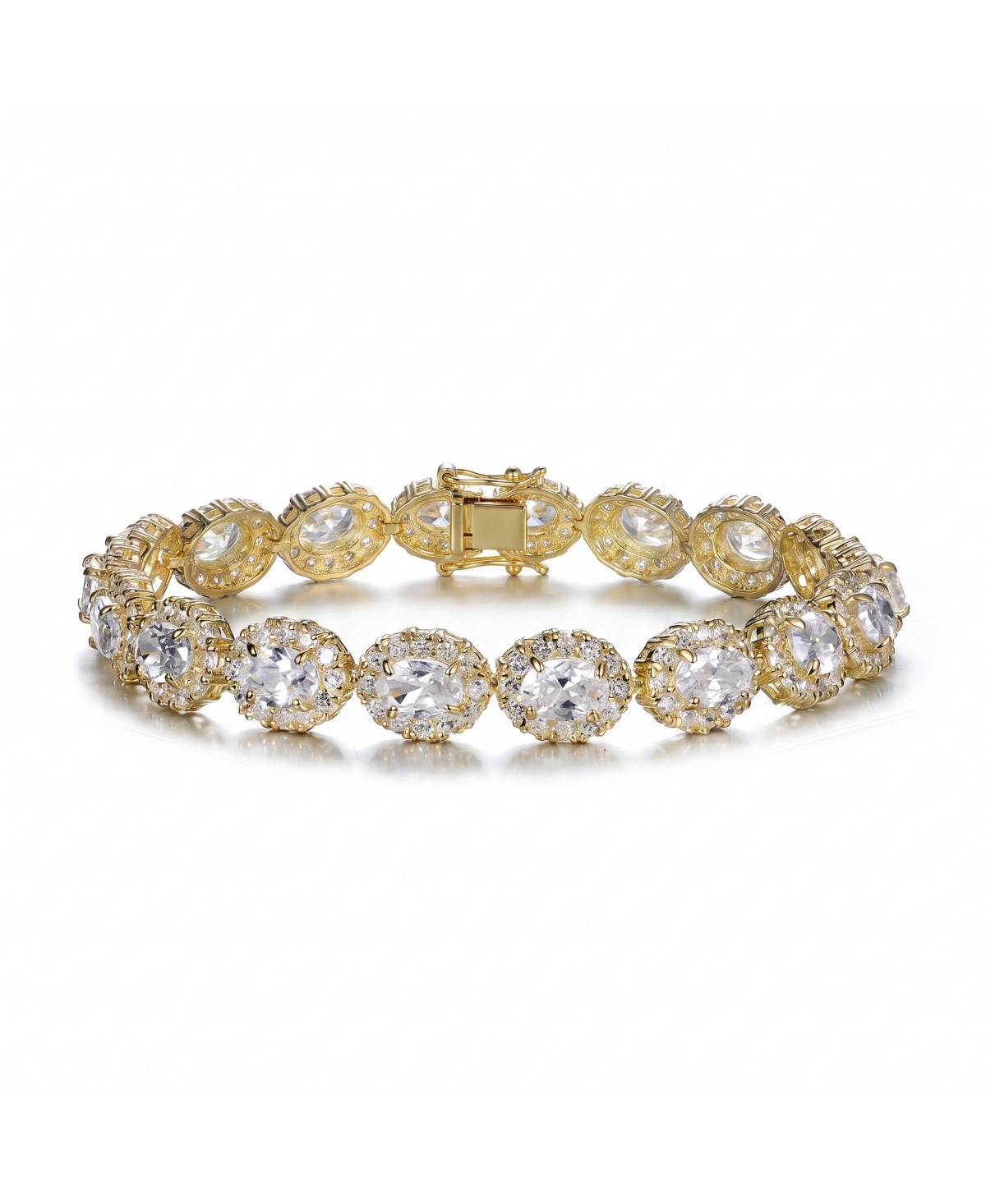 Click here for Genevive Sterling Silver Oval Colored Cubic Zircon... prices