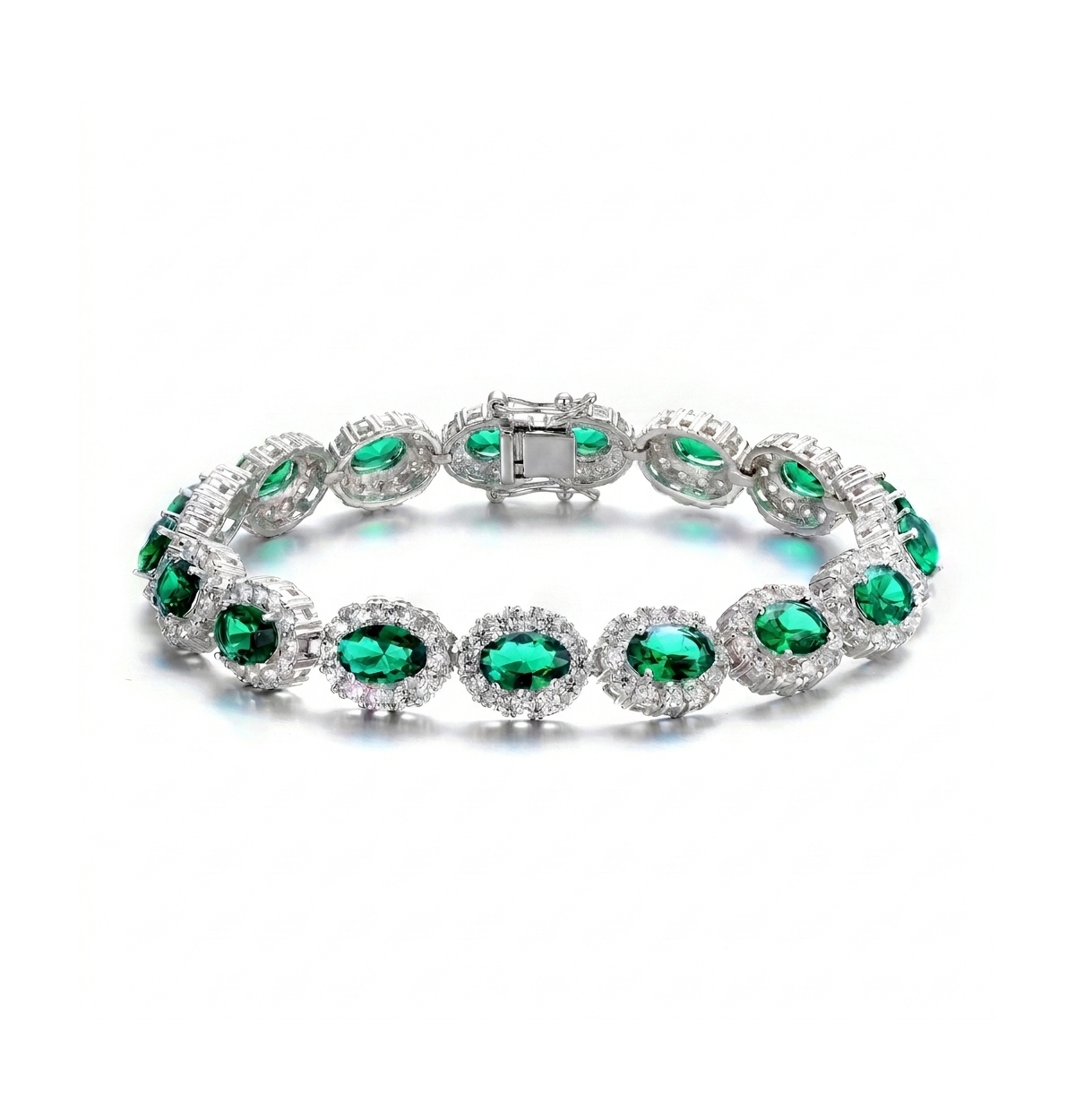 Click here for Genevive Sterling Silver Oval Colored Cubic Zircon... prices