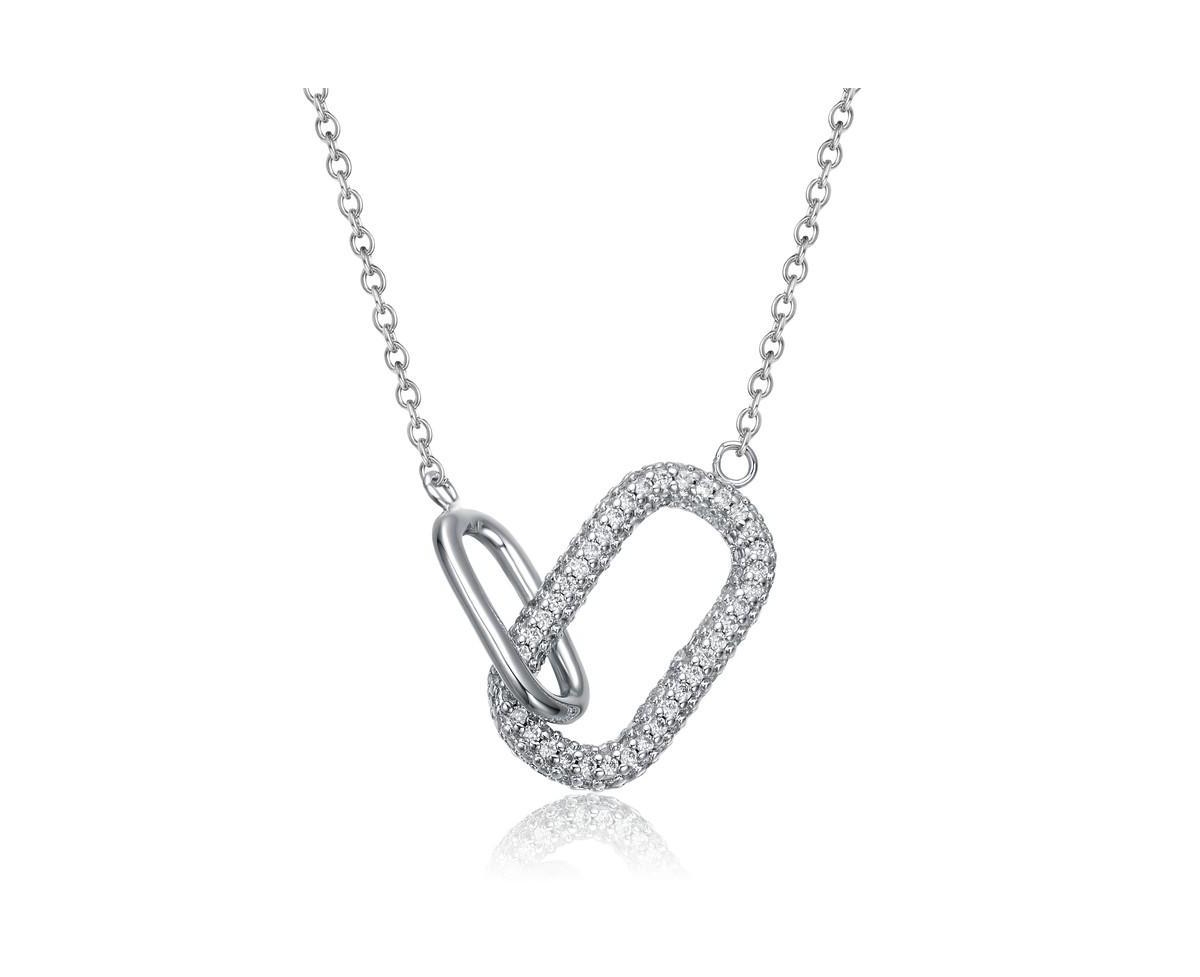 Click here for Rachel Glauber Radiant Cz Two-Tone Texture Interlo... prices