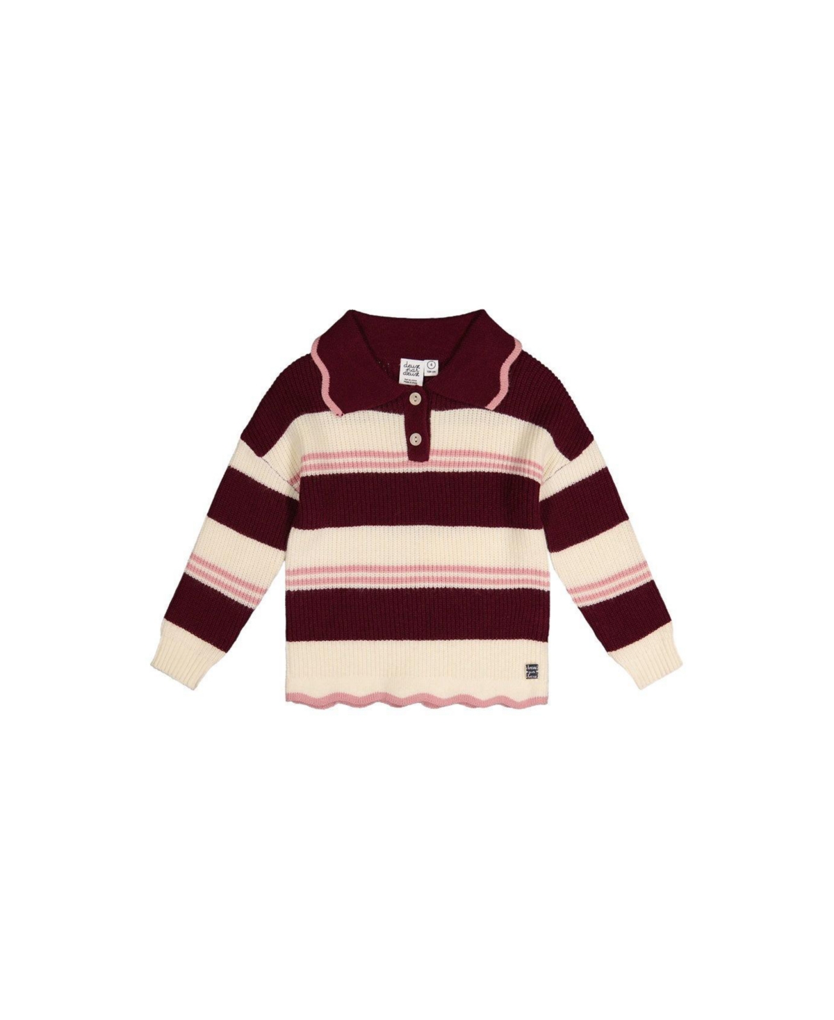 Click here for Deux par Deux Toddler Girls (2T-5T)Scalloped Colla... prices