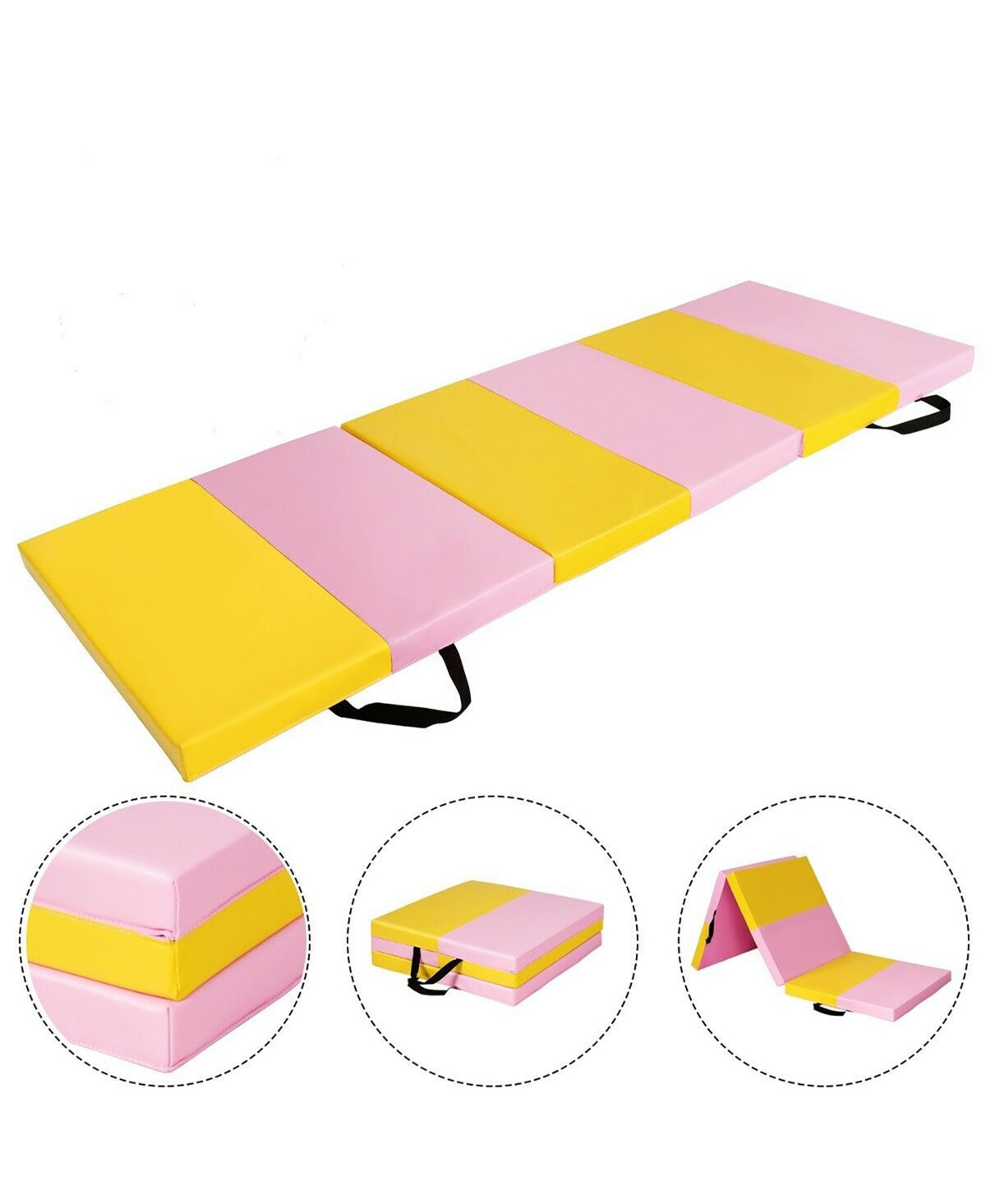 Click here for Costway 6x2x2.5 3-Fold Gymnastics Tumbling Mat Yog... prices