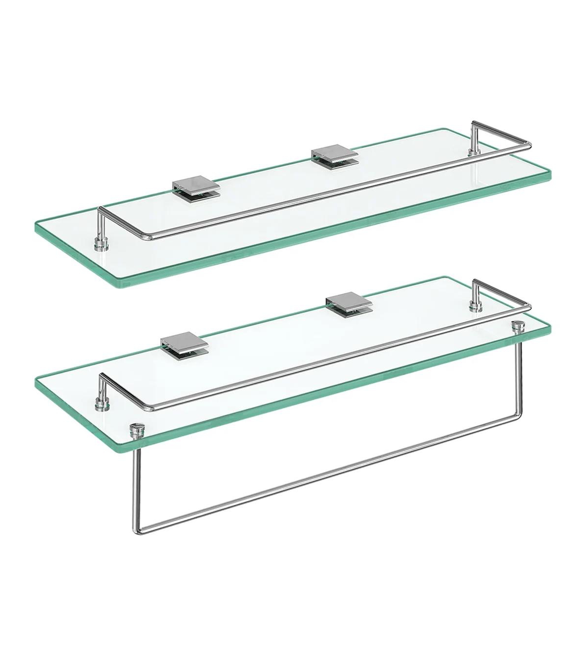 Click here for Slickblue Set of 2 15.7 Tempered Glass Floating Wa... prices