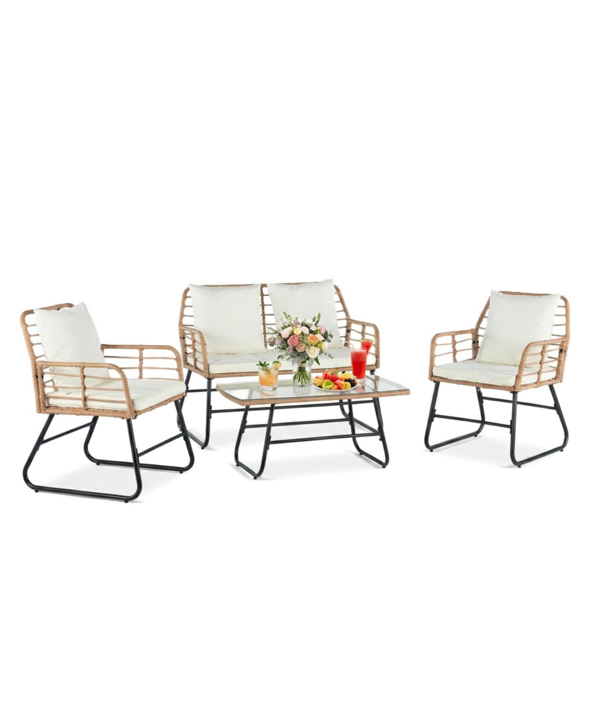 Click here for Yiortwo Piece Outdoor Patio Furniture Set Rattan S... prices