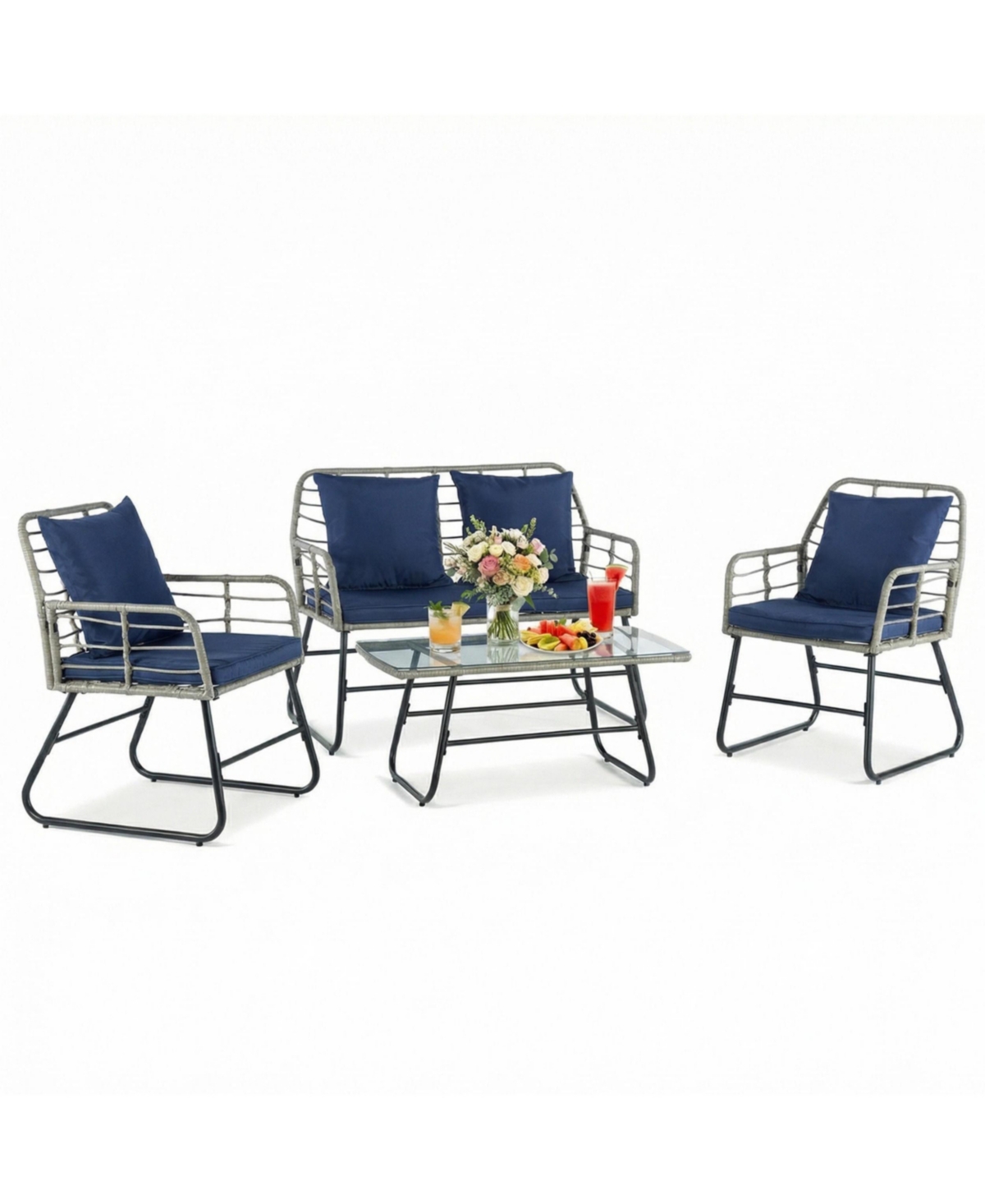 Click here for Yiortwo Piece Outdoor Patio Furniture Set Rattan S... prices