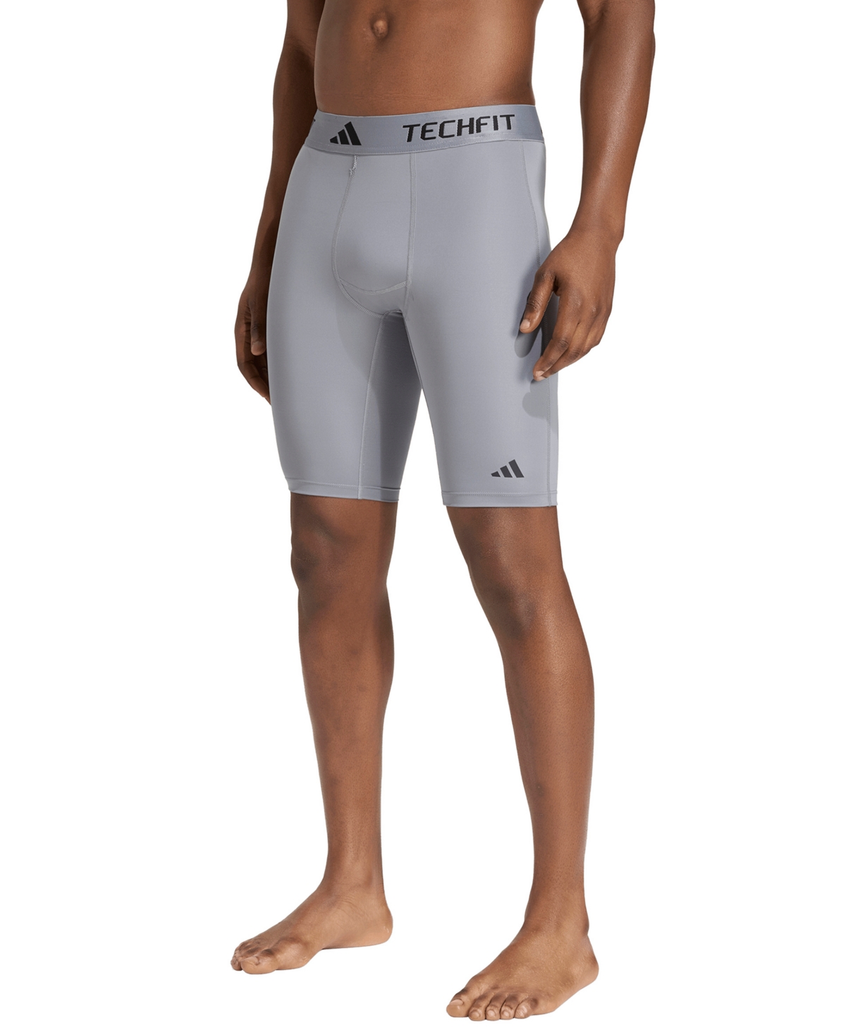 Click here for adidas Mens Tech-Fit Logo Compression Shorts - Gra... prices