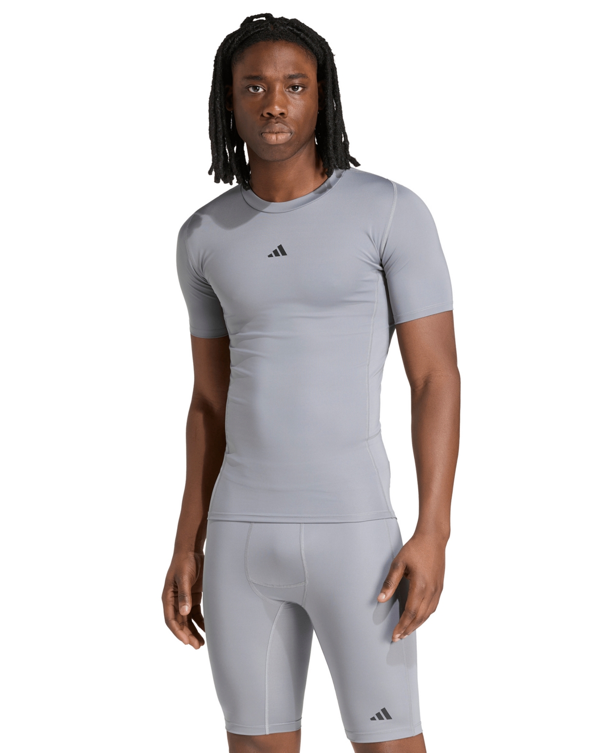 Click here for adidas Mens Fitted Crewneck Tech-Fit Compression T... prices