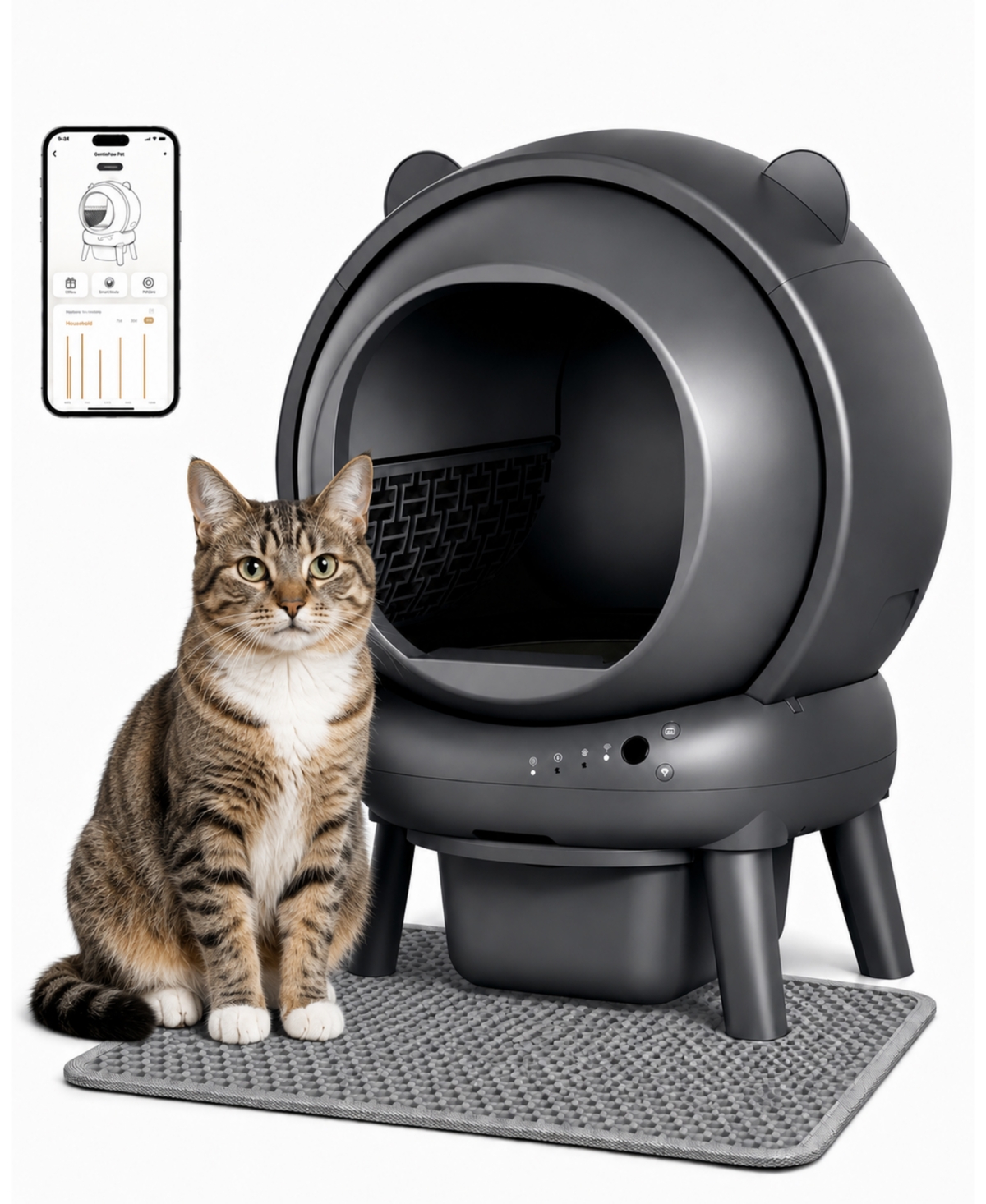 Click here for Cumrige Self-Cleaning Cat Litter Box Smart Automat... prices
