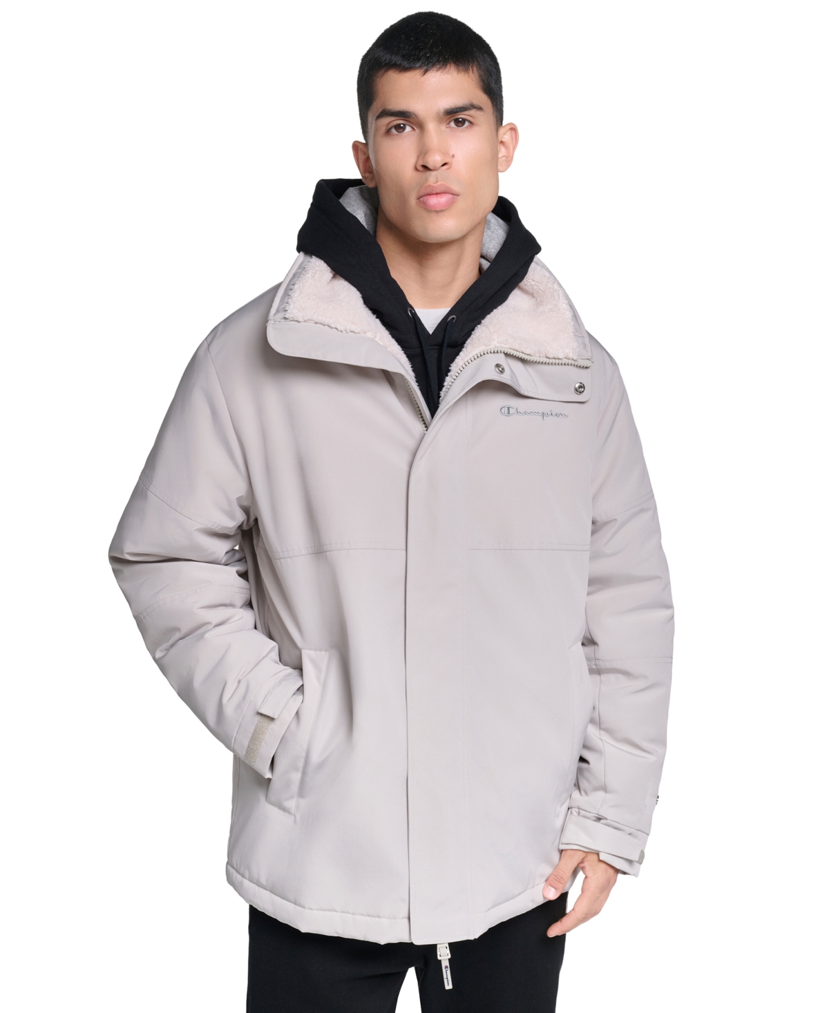 Click here for Champion Mens Ski Relaxed-Fit Hooded Jacket - Ice prices