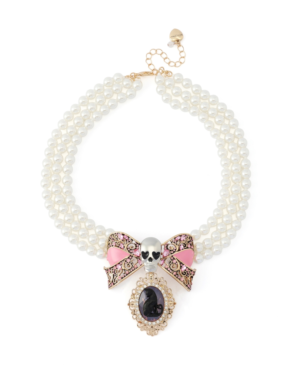 Click here for Betsey Johnson Faux-Stone Pretty Spooky Cat Imitat... prices