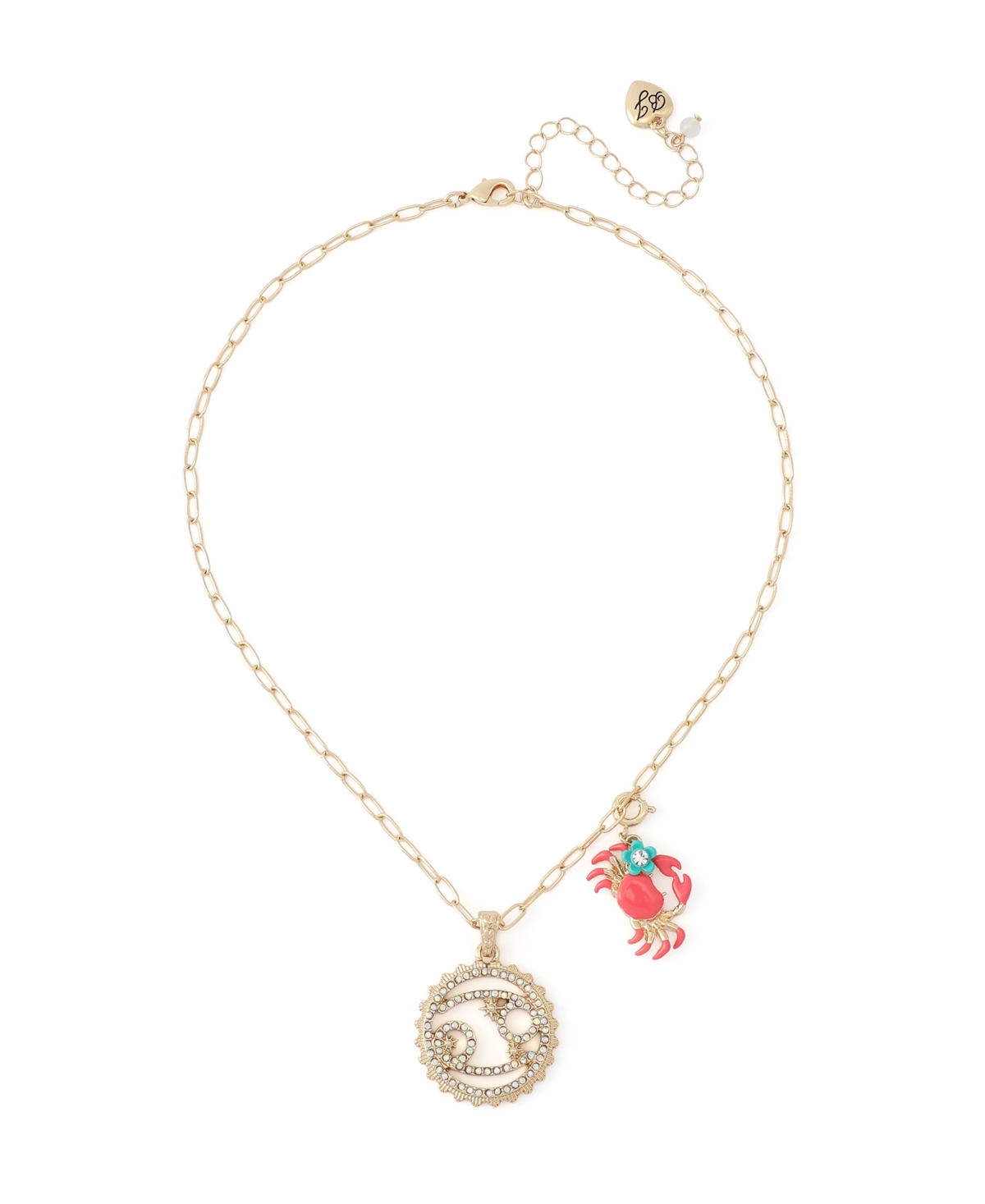Click here for Betsey Johnson Faux-Stone Cancer Celestial Pendant... prices