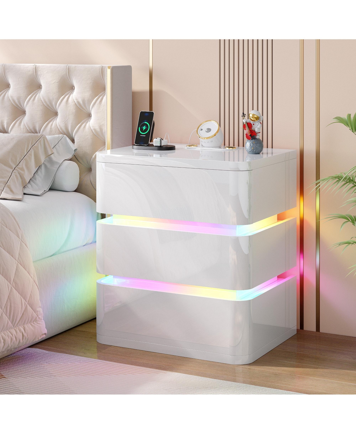 Click here for Vlsrka 3-Drawer Nightstand with Electronic Lock  R... prices