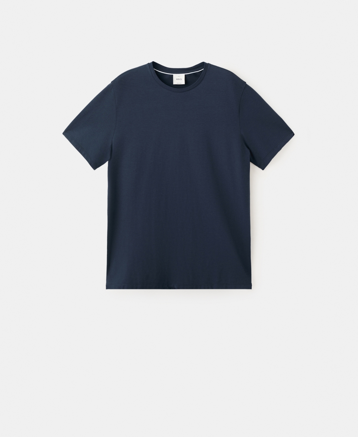 Click here for Mango Mens Cotton Slim-Fit T-Shirt - Navy prices