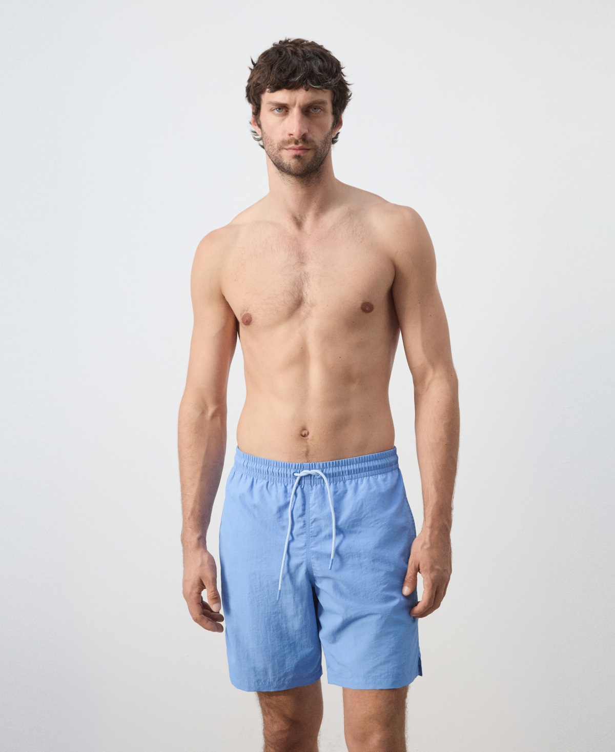 Click here for Mango Mens Basic Drawstring Swimsuit - China Blue prices