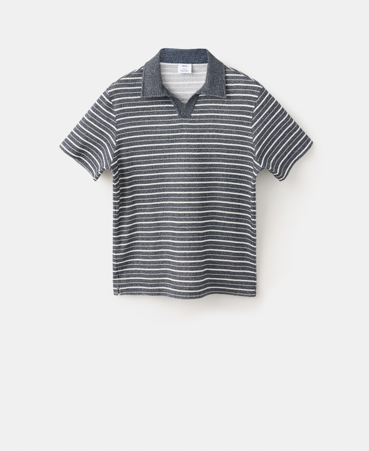 Click here for Mango Mens Regular Fit Cotton Striped Polo Shirt -... prices
