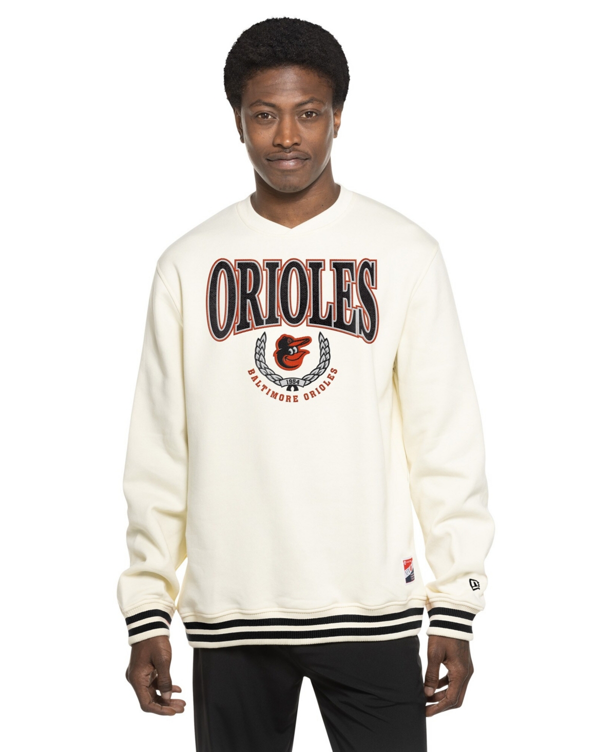 Click here for New Era Mens White Baltimore Orioles Throwback Swe... prices
