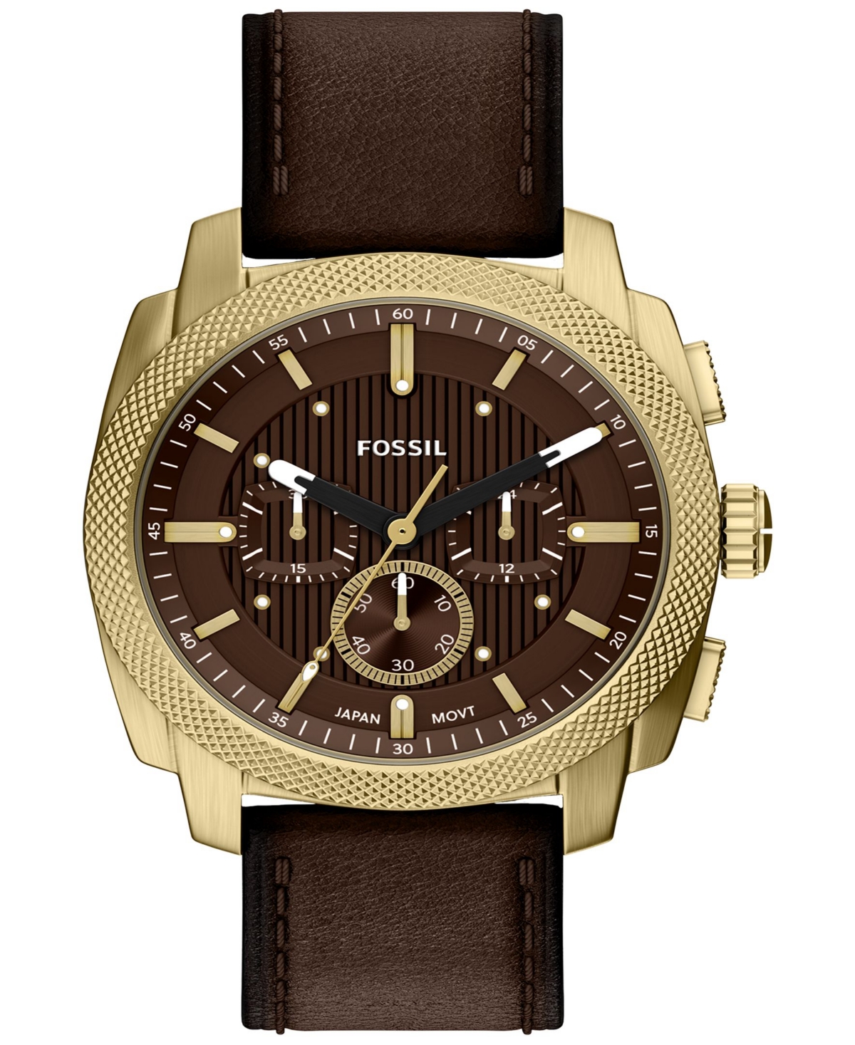 Click here for Fossil Mens Machine Chronograph Brown Leather Watc... prices