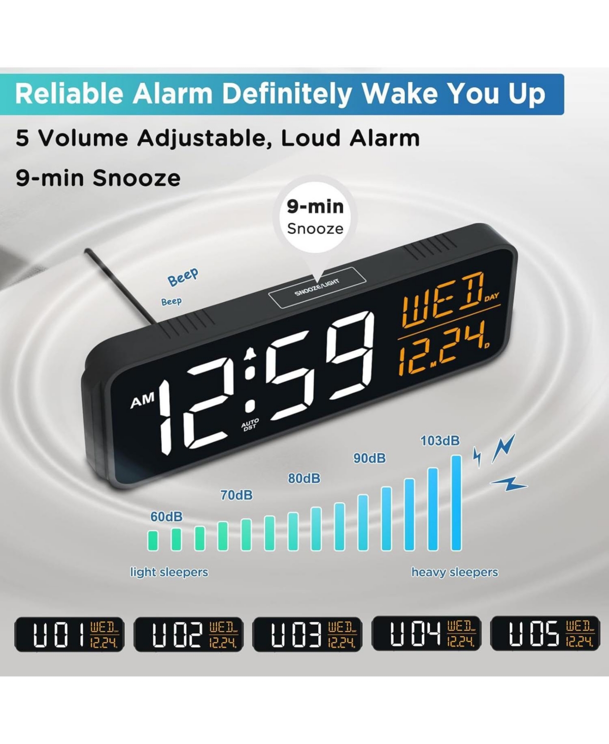 Click here for Neewer Large Display Digital Alarm Clock for Bedro... prices