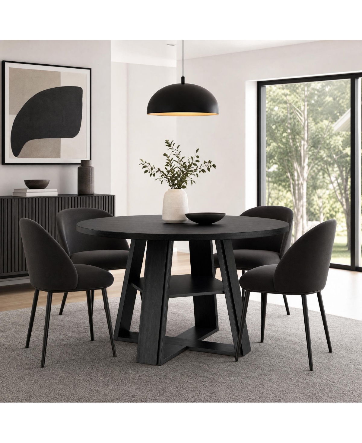 Click here for homfan Modern Farmhouse 43 Round Dining Table - Wo... prices
