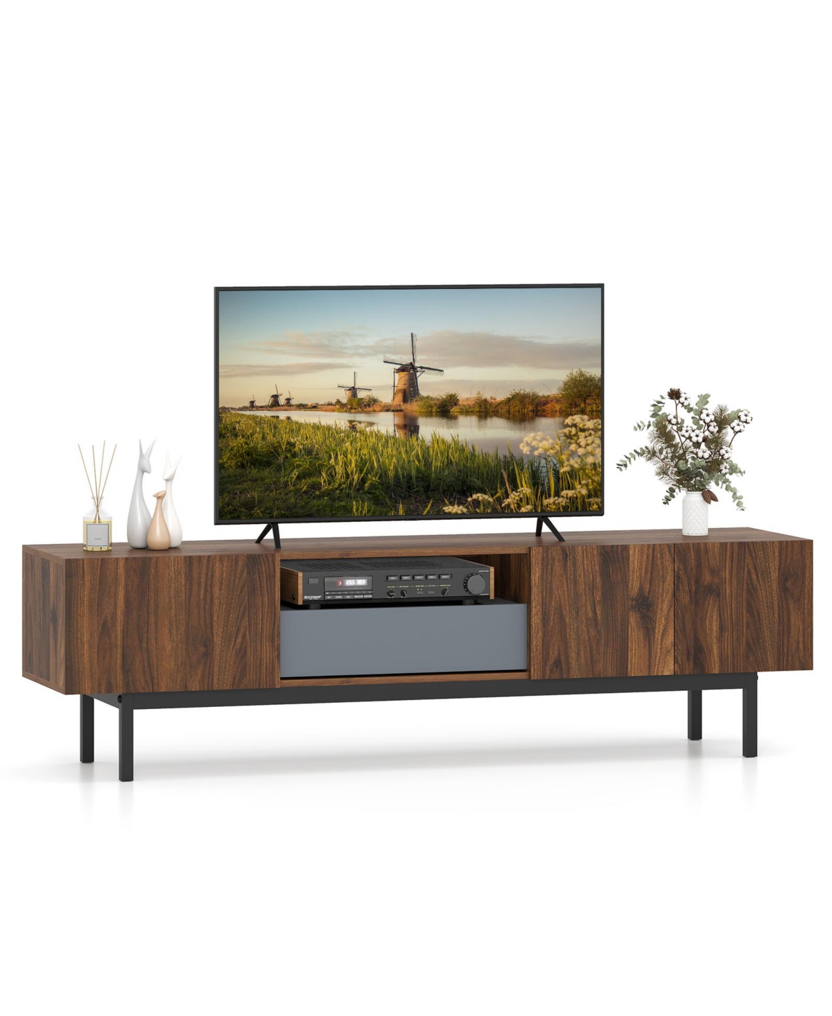 Click here for Slickblue Modern Mid-Century Tv Cabinet with Drawe... prices