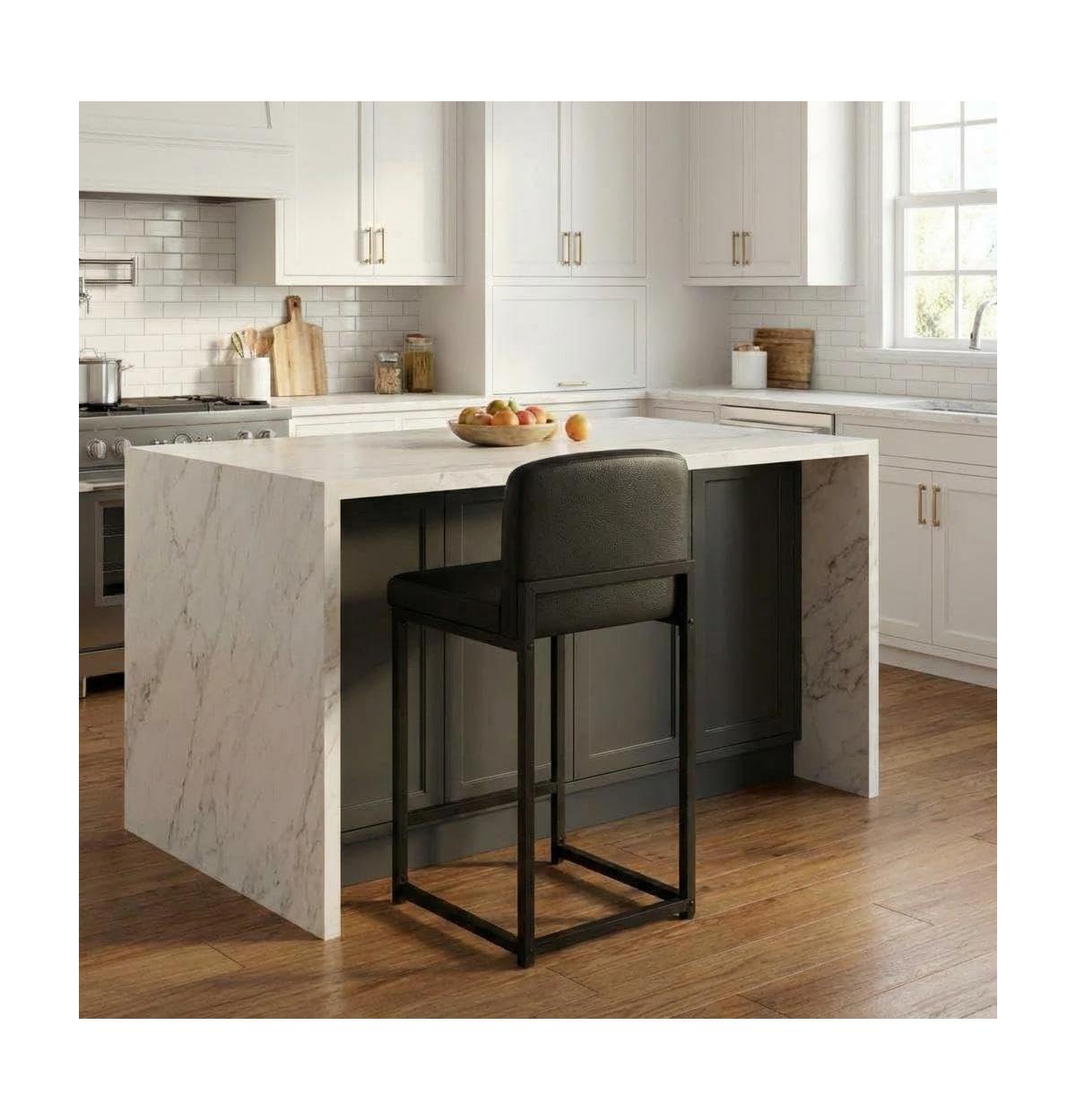 Click here for gaomon Set of 2 Counter Height 24.8in Faux Leather... prices