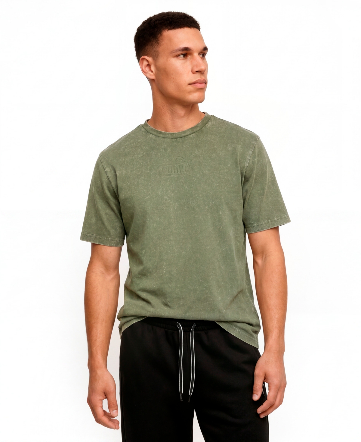 Click here for Puma Mens Embossed Logo T-Shirt - Moss Veil prices
