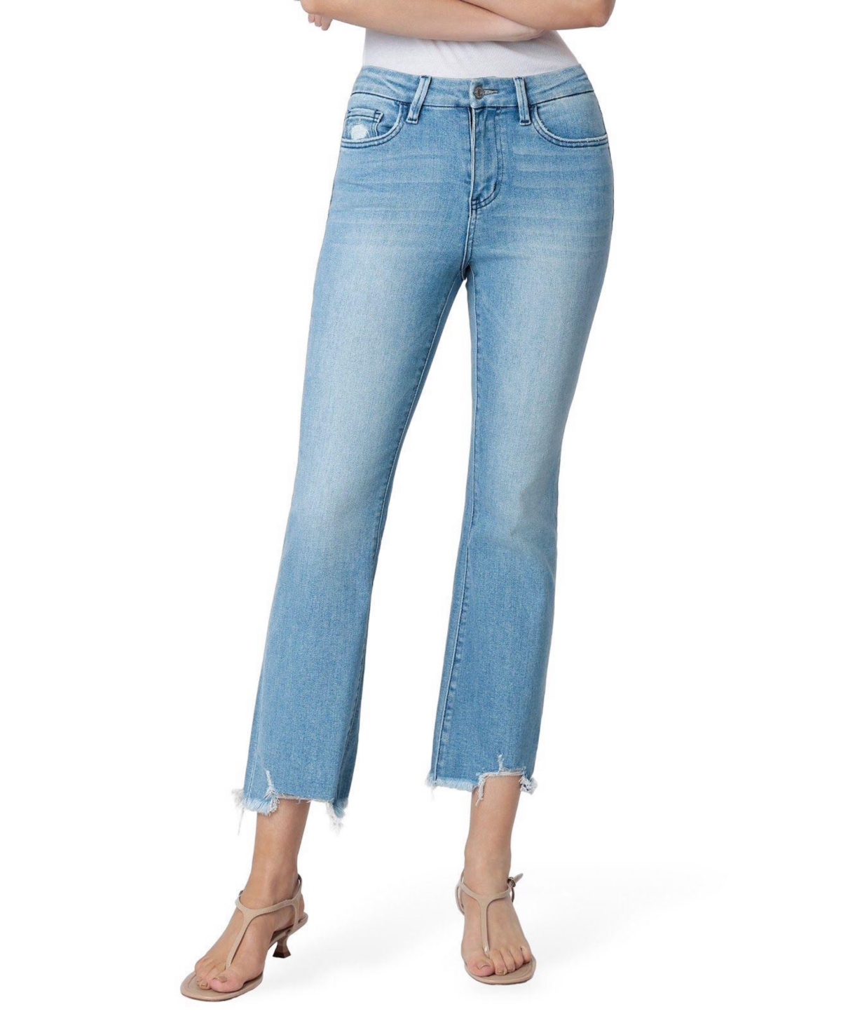 Click here for Flying Monkey Womens High Rise Kick Flare Jeans -... prices