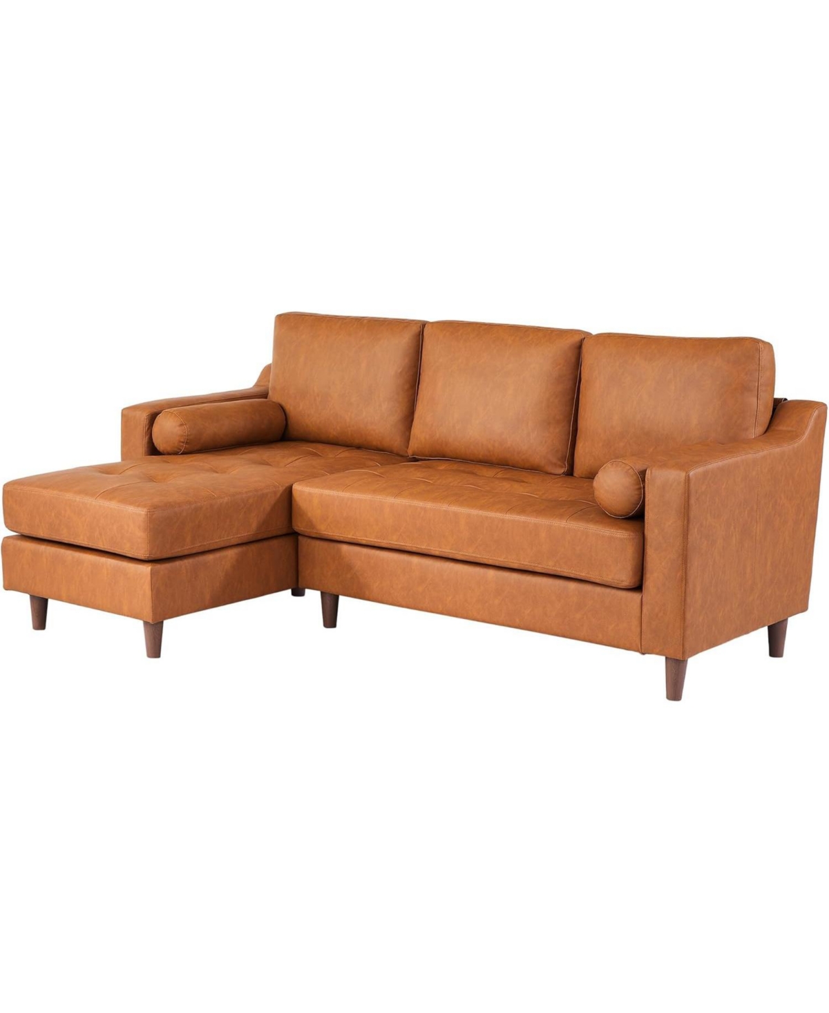 Click here for gaomon 88.9 Leather L-Shape Sofa with Convertible... prices
