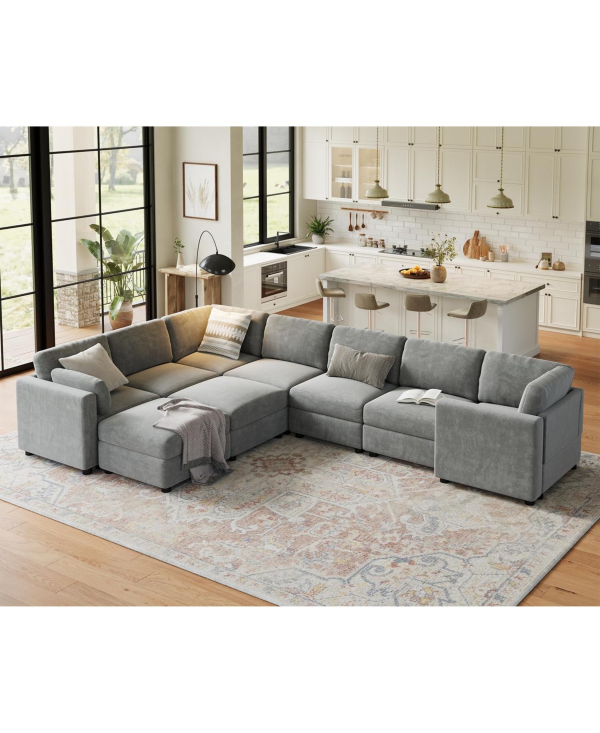 Click here for gaomon L-Shaped Modular Sectional Sofa  Oversized... prices