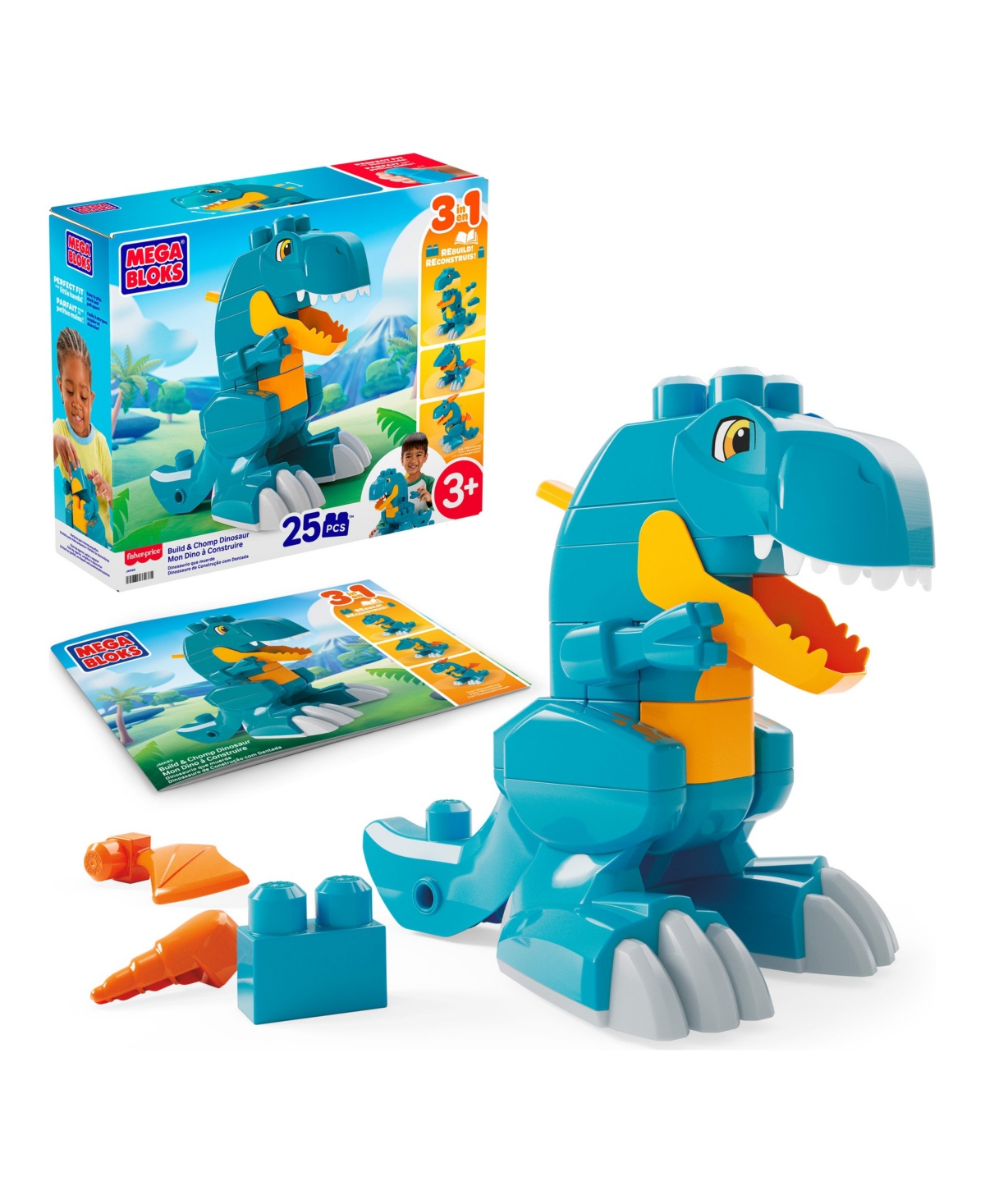 Click here for Mega Bloks Fisher-Price Build & Chomp Dinosaur wit... prices