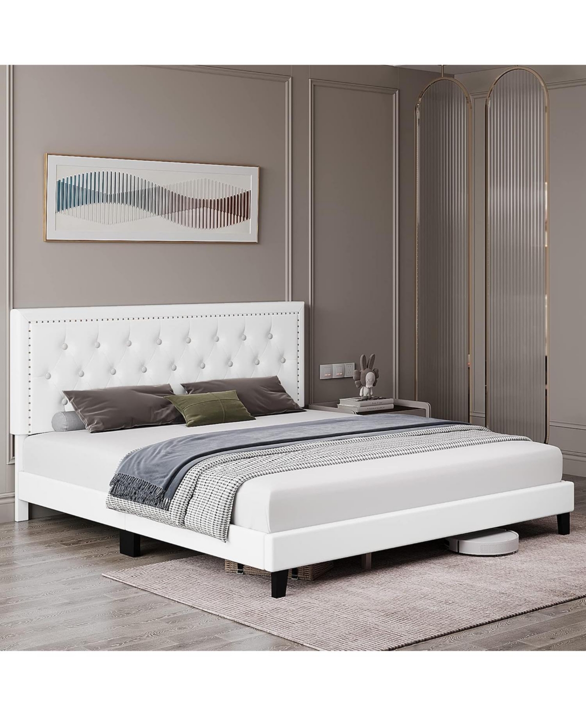 Click here for gaomon Queen Bed Frame  Upholstered Platform Bed w... prices