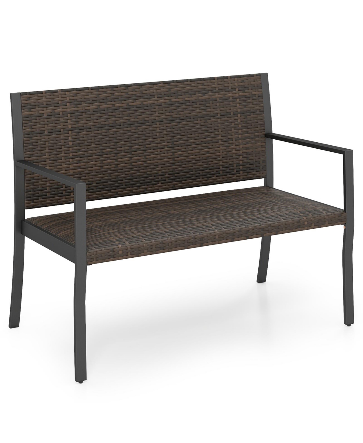 Click here for Gymax Patio Wicker Loveseat with Soft Sponge Seat... prices