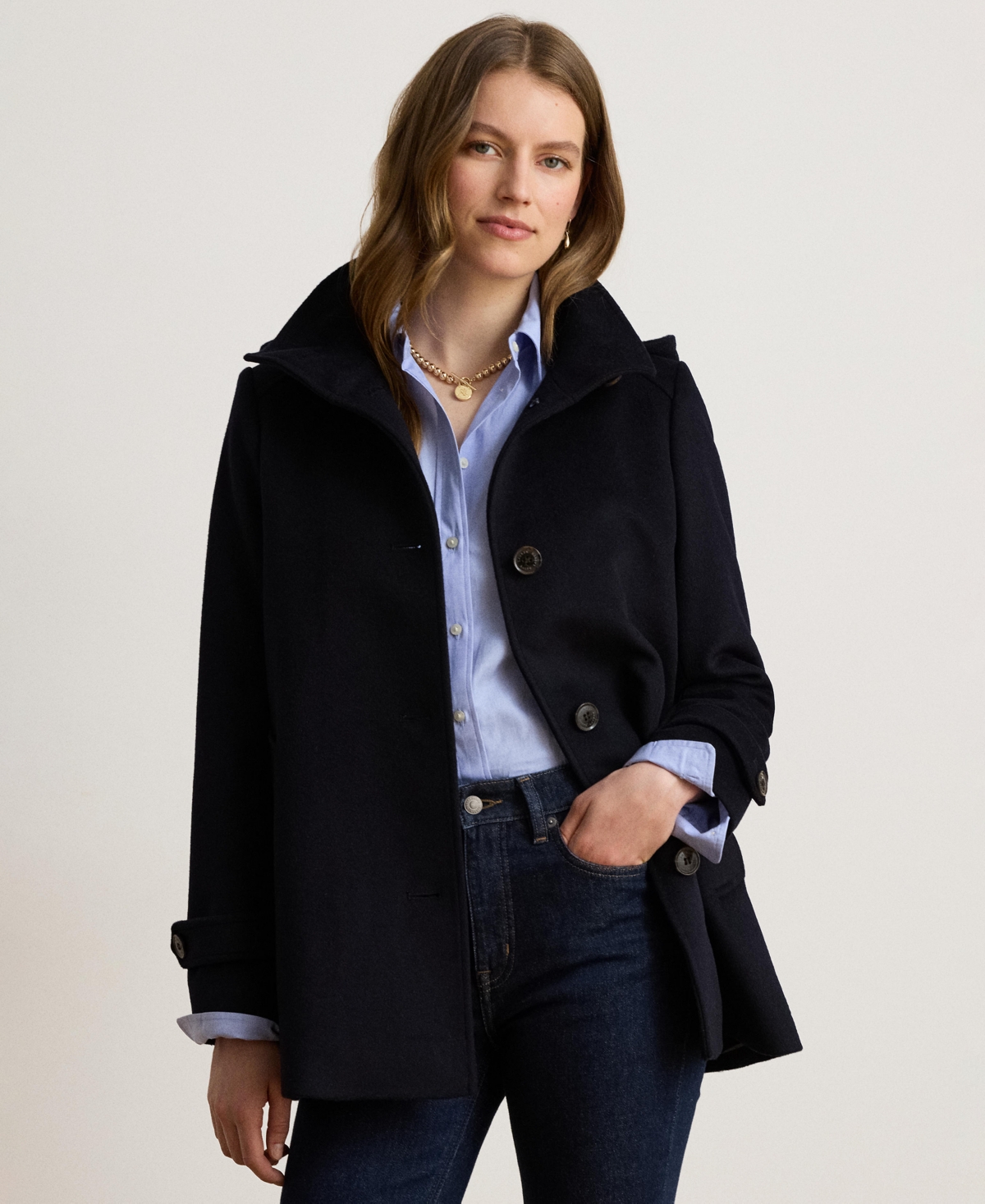 Click here for Lauren Ralph Lauren Womens Icon Hooded A-Line Coat... prices