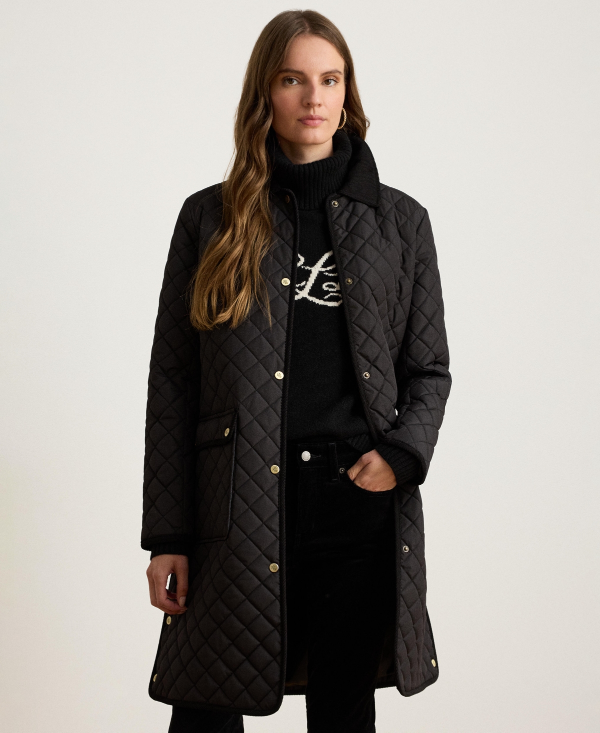 Click here for Lauren Ralph Lauren Womens Diamond-Quilted Coat -... prices