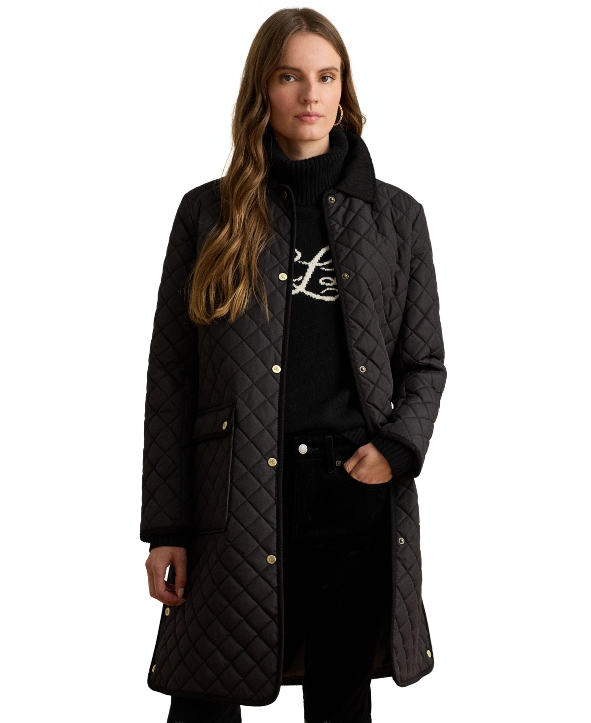 Click here for Lauren Ralph Lauren Womens Diamond-Quilted Coat -... prices