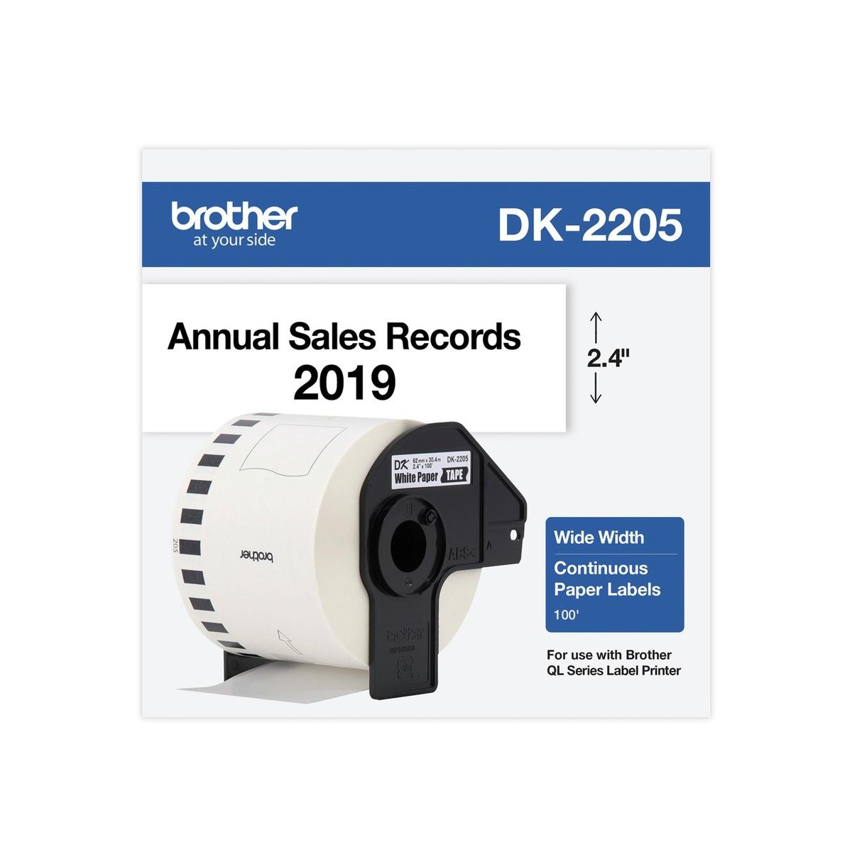 Click here for Brother DK2205 2.4 in. x 100 feet. Continuous Pape... prices