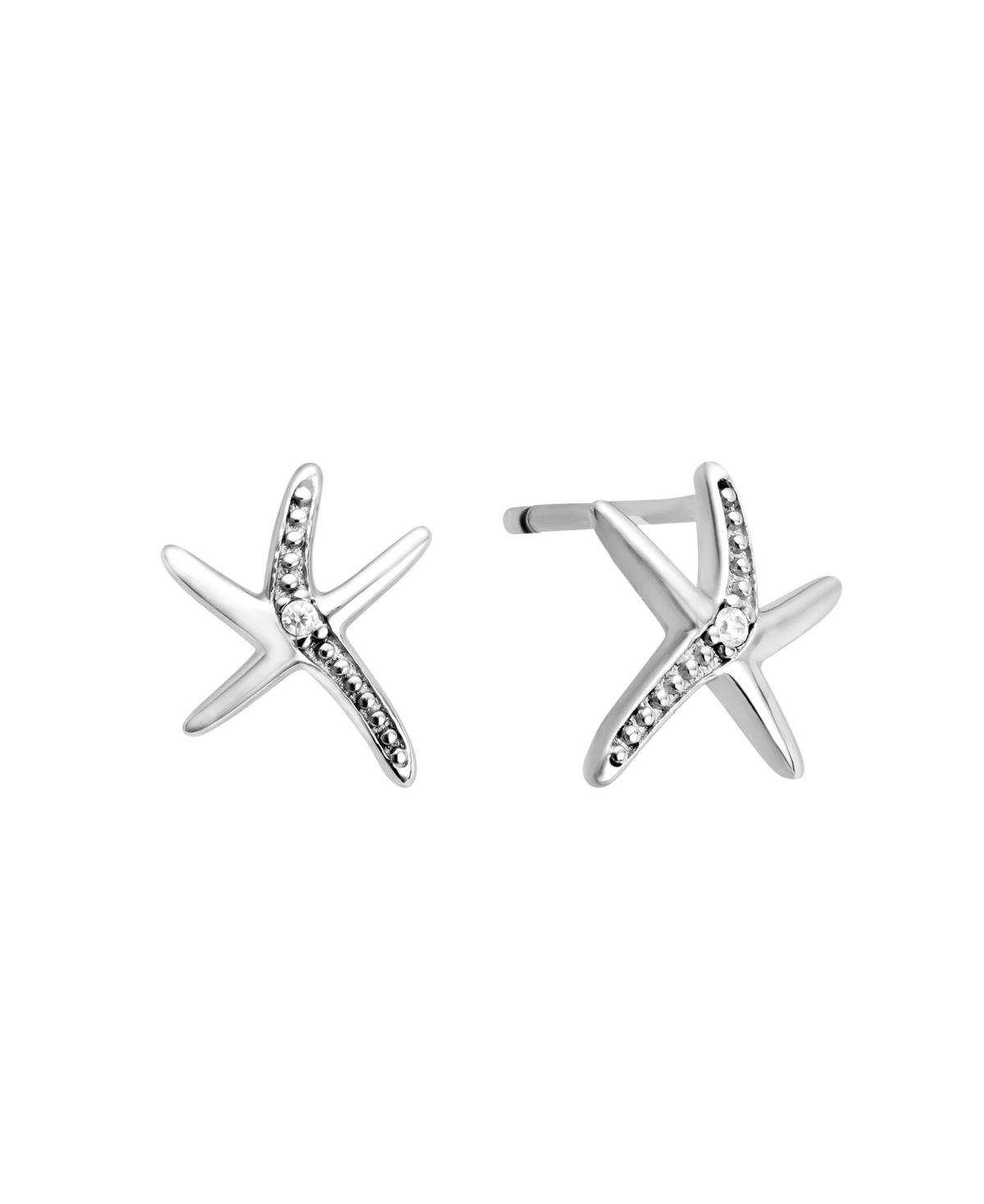 Click here for Macys Cubic Zirconia Starfish Stud Earrings - Silv... prices