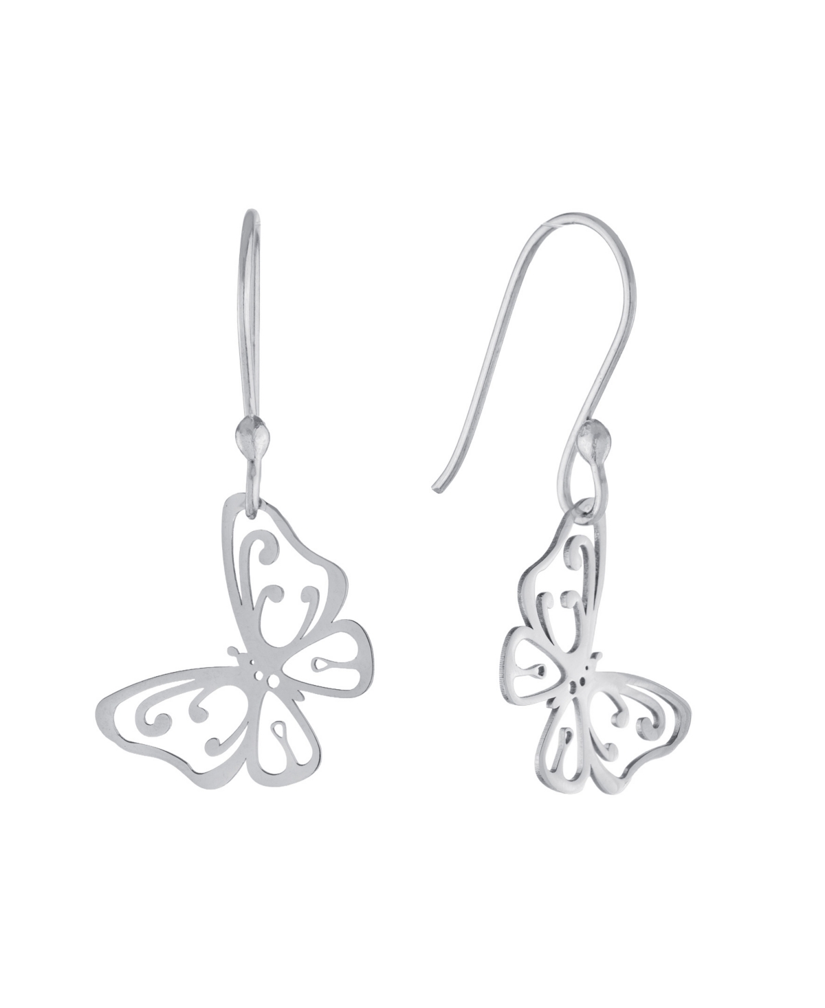 Click here for Macys Laser Cut Butterfly Drop Earrings - Silver prices