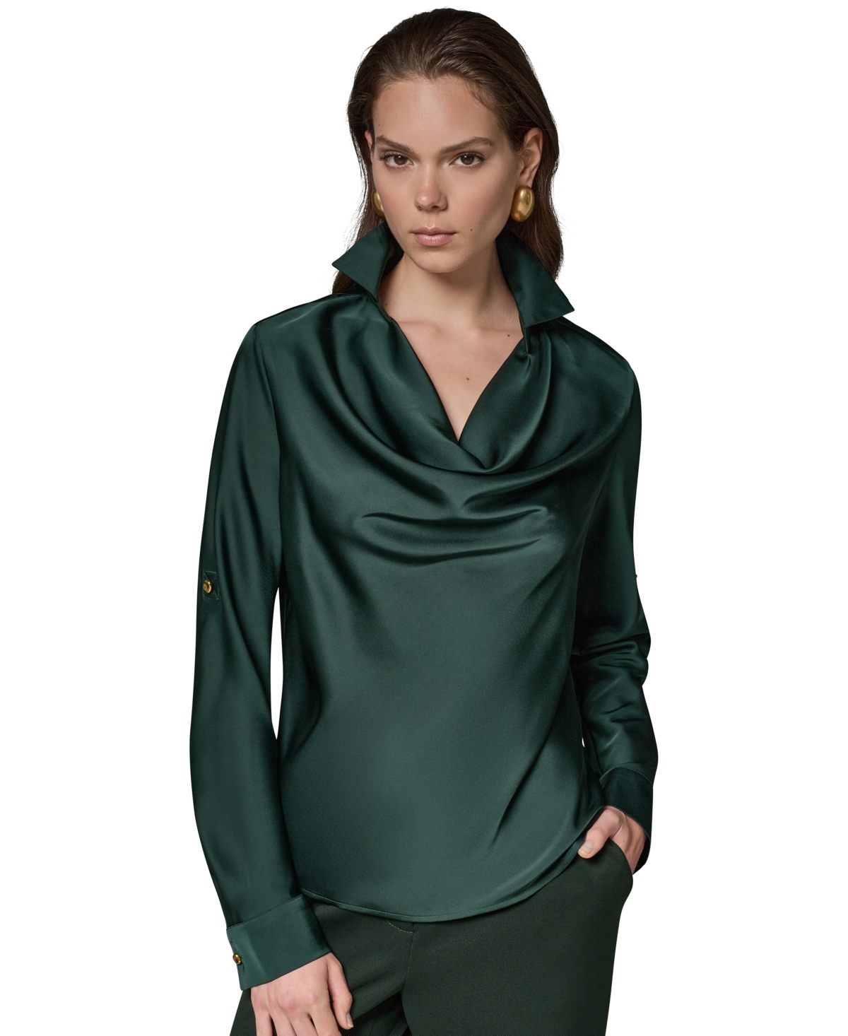Click here for Donna Karan New York Womens Satin Back Crepe Long-... prices