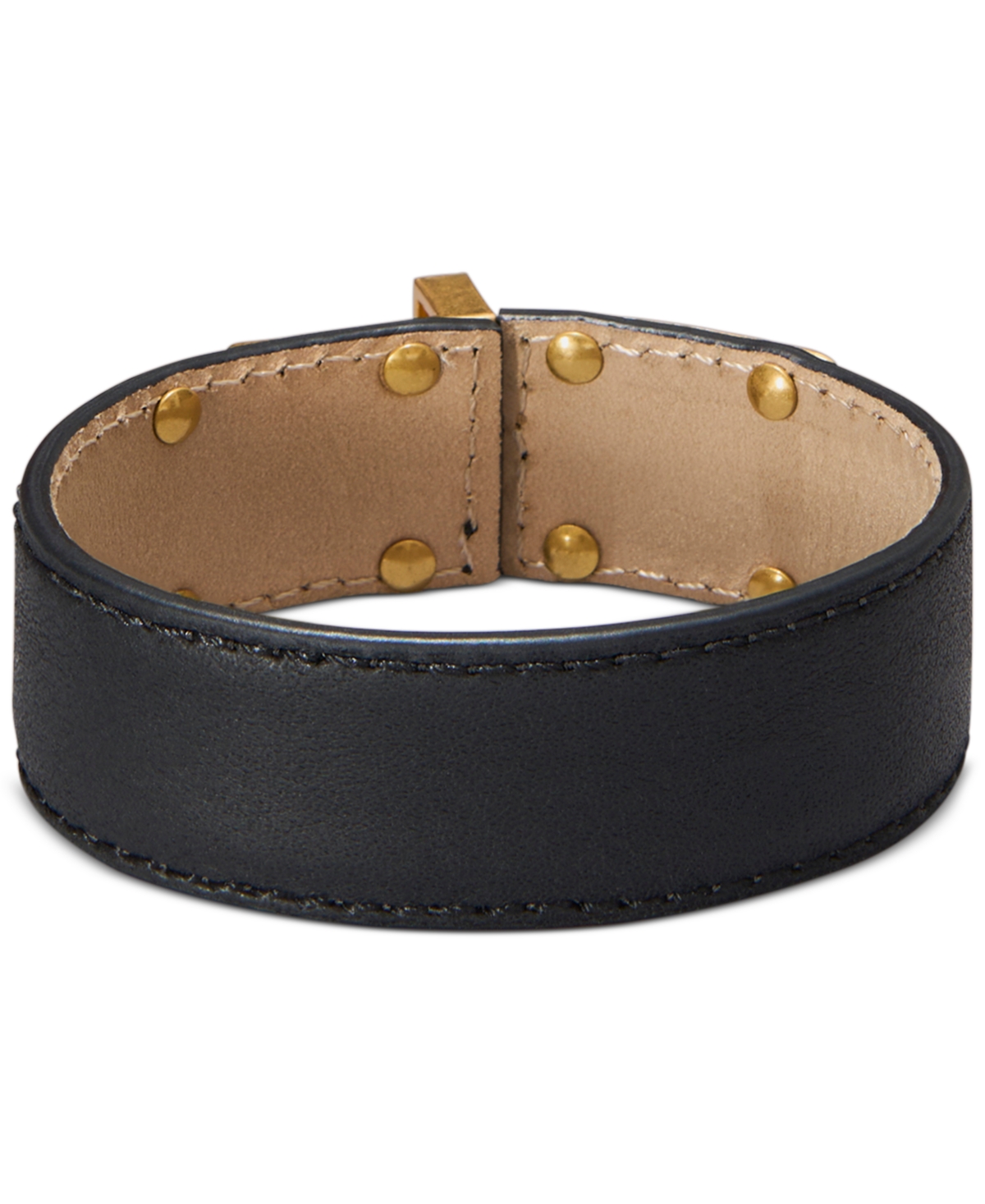 Click here for Donna Karan New York Gold-Plated Flex Leather Brac... prices