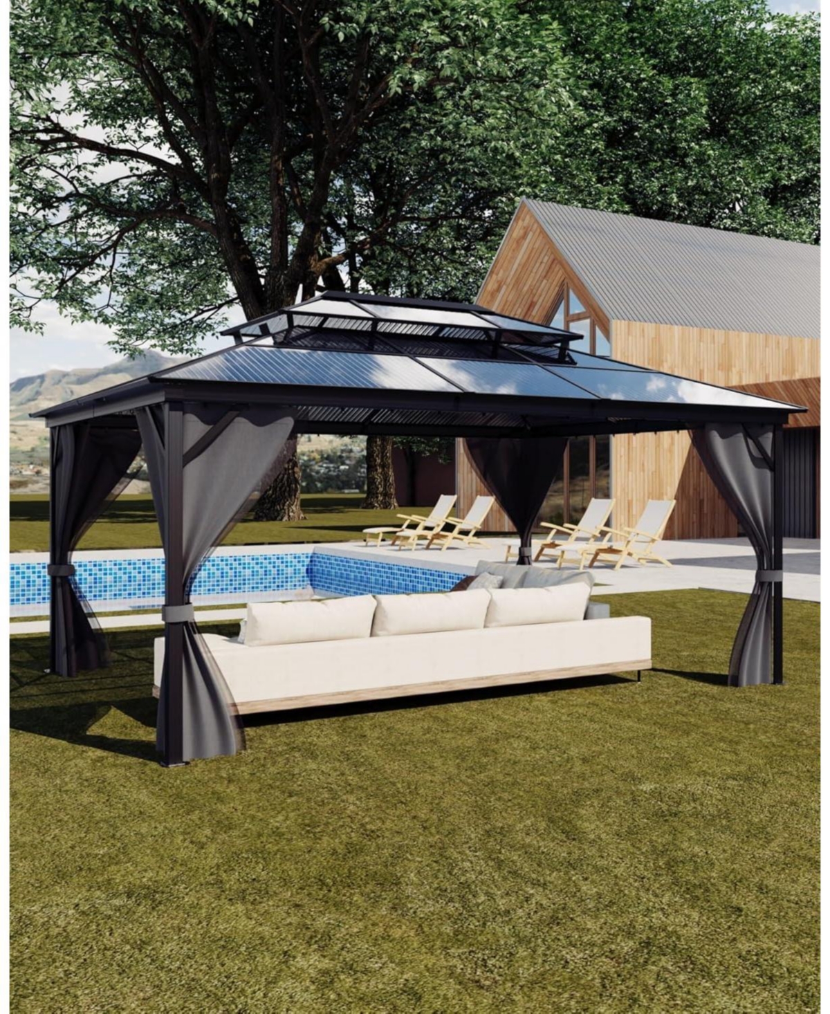 Click here for gaomon 12x16 All-Weather Gazebo  Metal Hardtop Gaz... prices