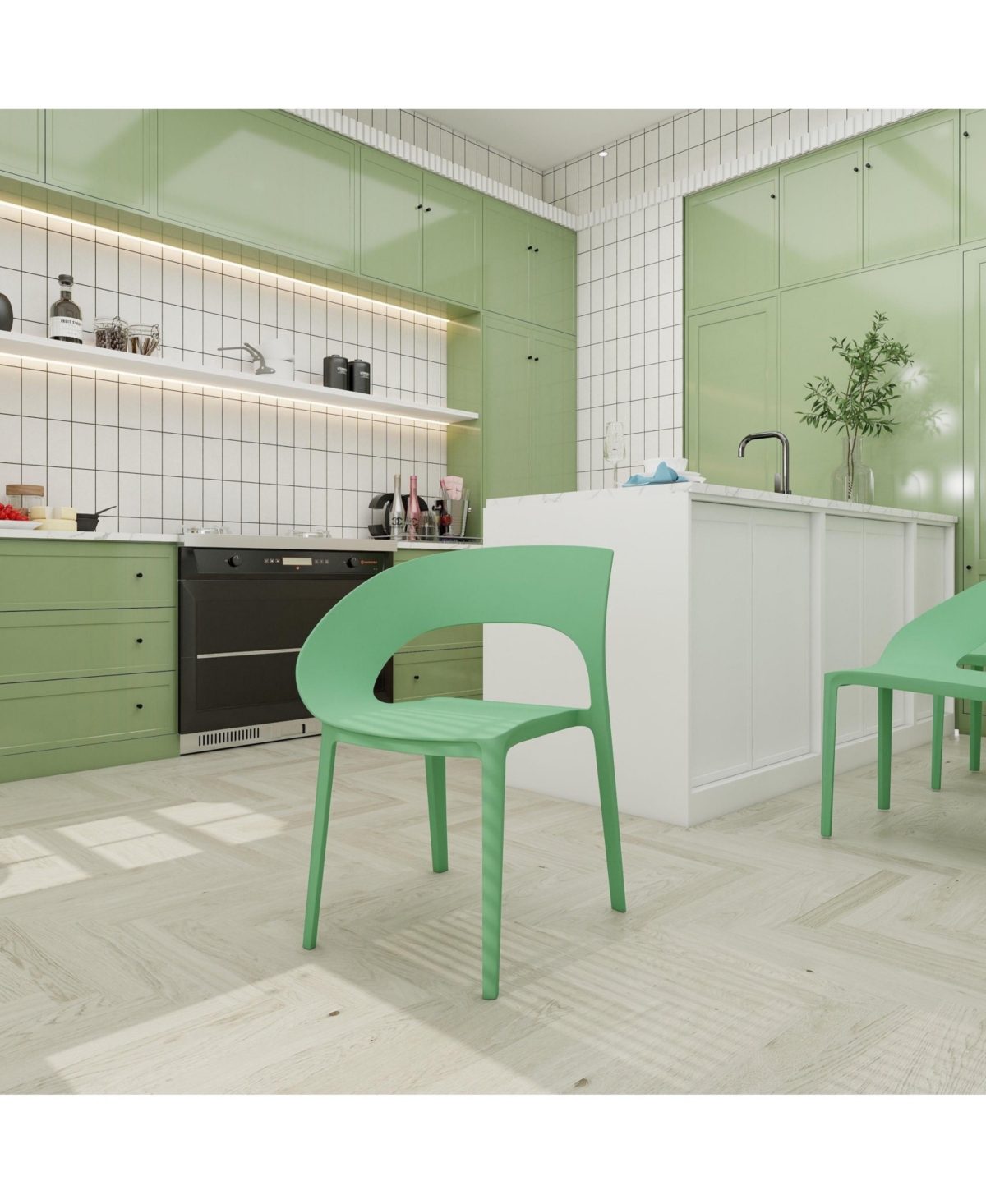Click here for Mondawe Set of 4 Polypropylene Single Side Chair -... prices