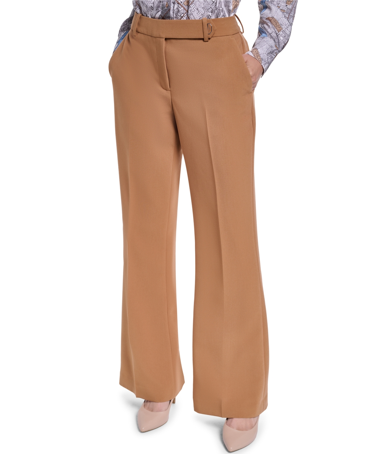 Click here for Karl Lagerfeld Paris Womens Mid-Rise Wide-Leg Pant... prices