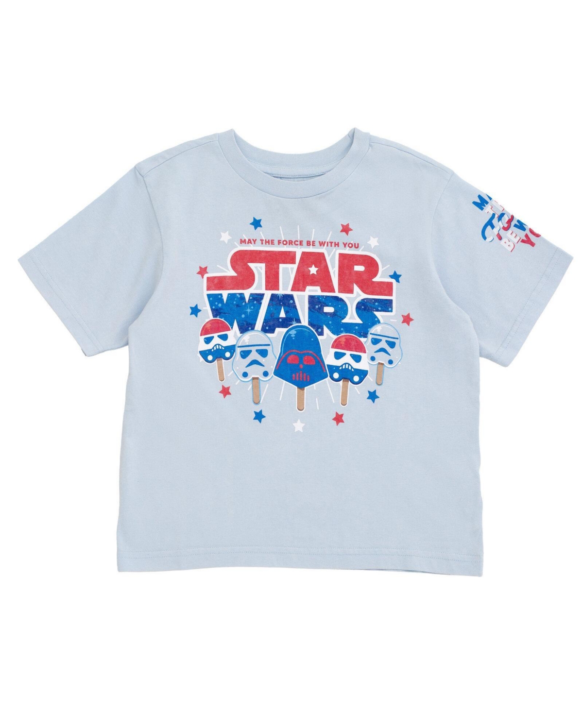 Click here for Star Wars Boys (5-12) Holiday T-Shirt - Mineral bl... prices