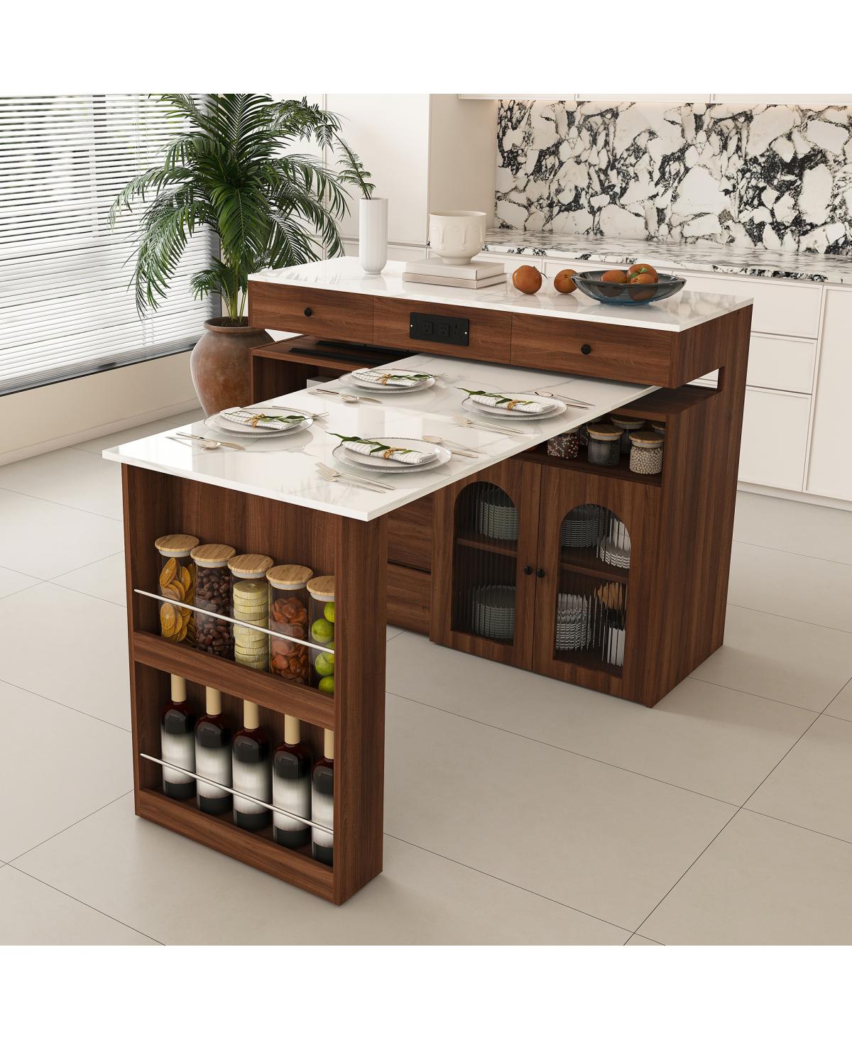 Click here for Streamdale Furniture Rotating Kitchen Island with... prices