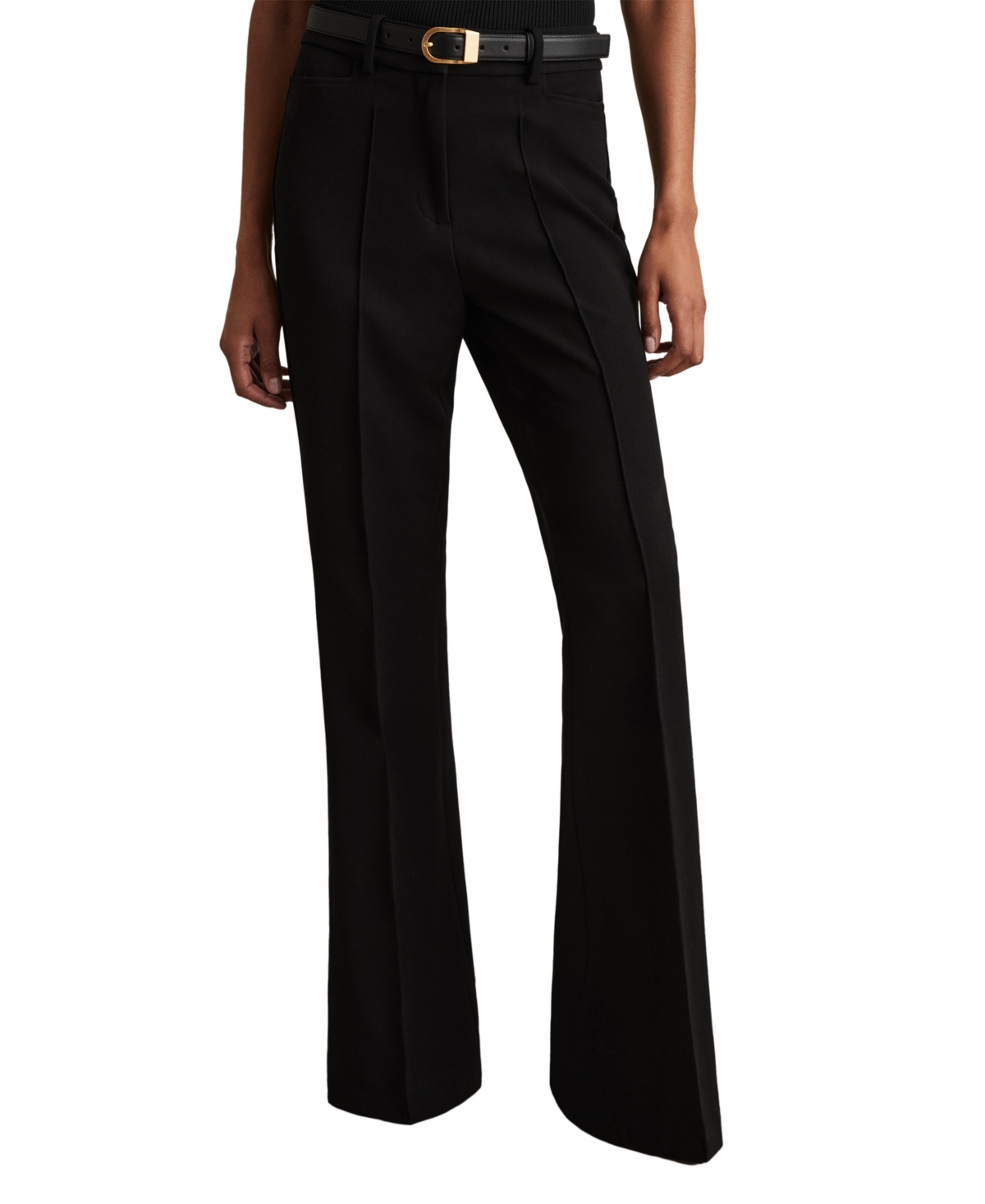 Click here for Reiss Womens Gabi Flared Front-Pintuck Trousers -... prices