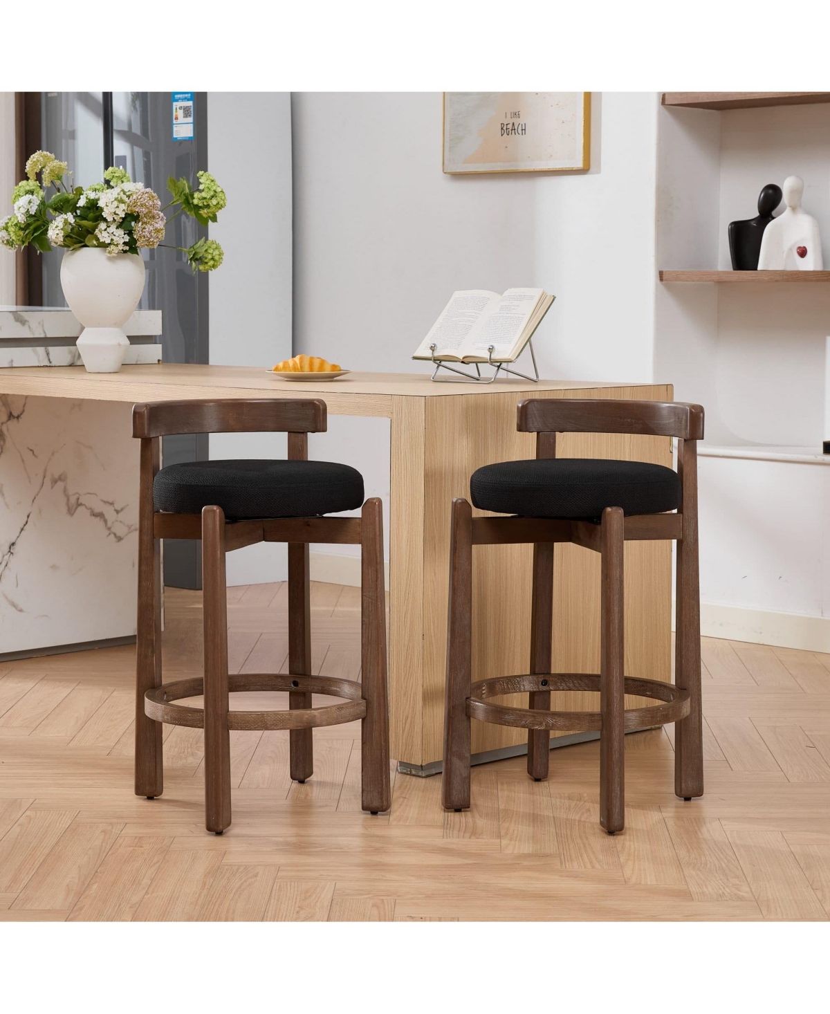 Click here for Maison Boucle Swivel Counter Height Bar Stools Set... prices