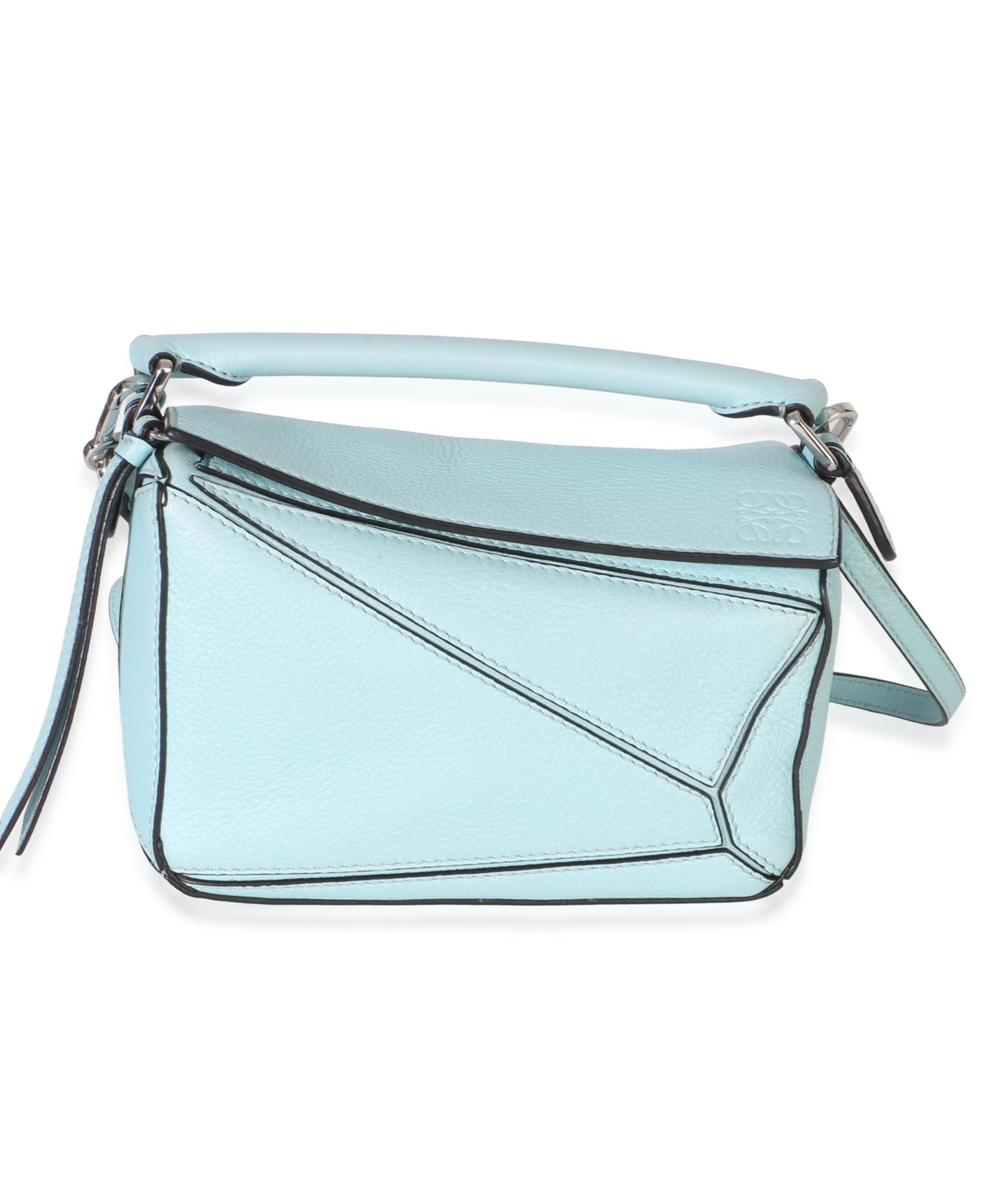 Click here for Pre-Owned Loewe Light Blue Grained Calfskin Mini P... prices